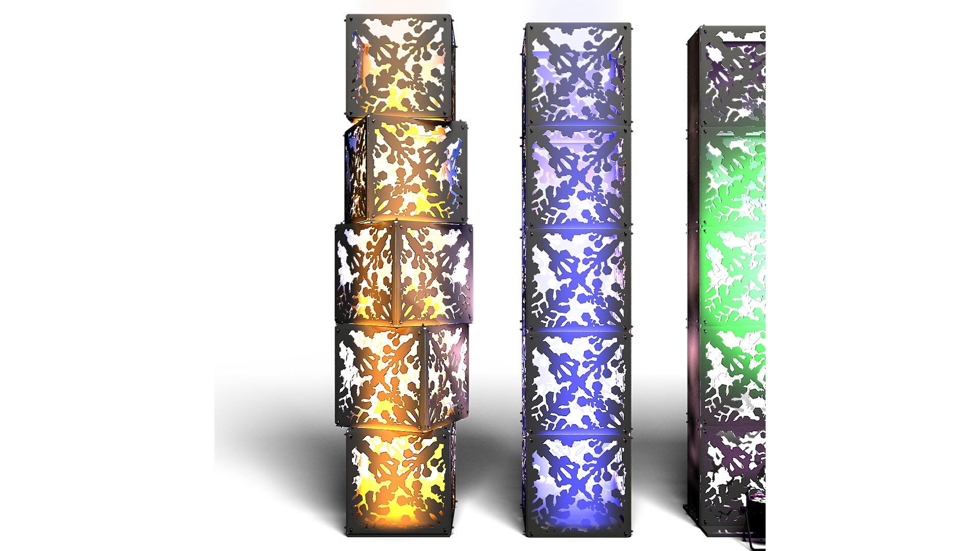Stage Decor 6 - Modular Wall Column 3D Model - TurboSquid 2063458