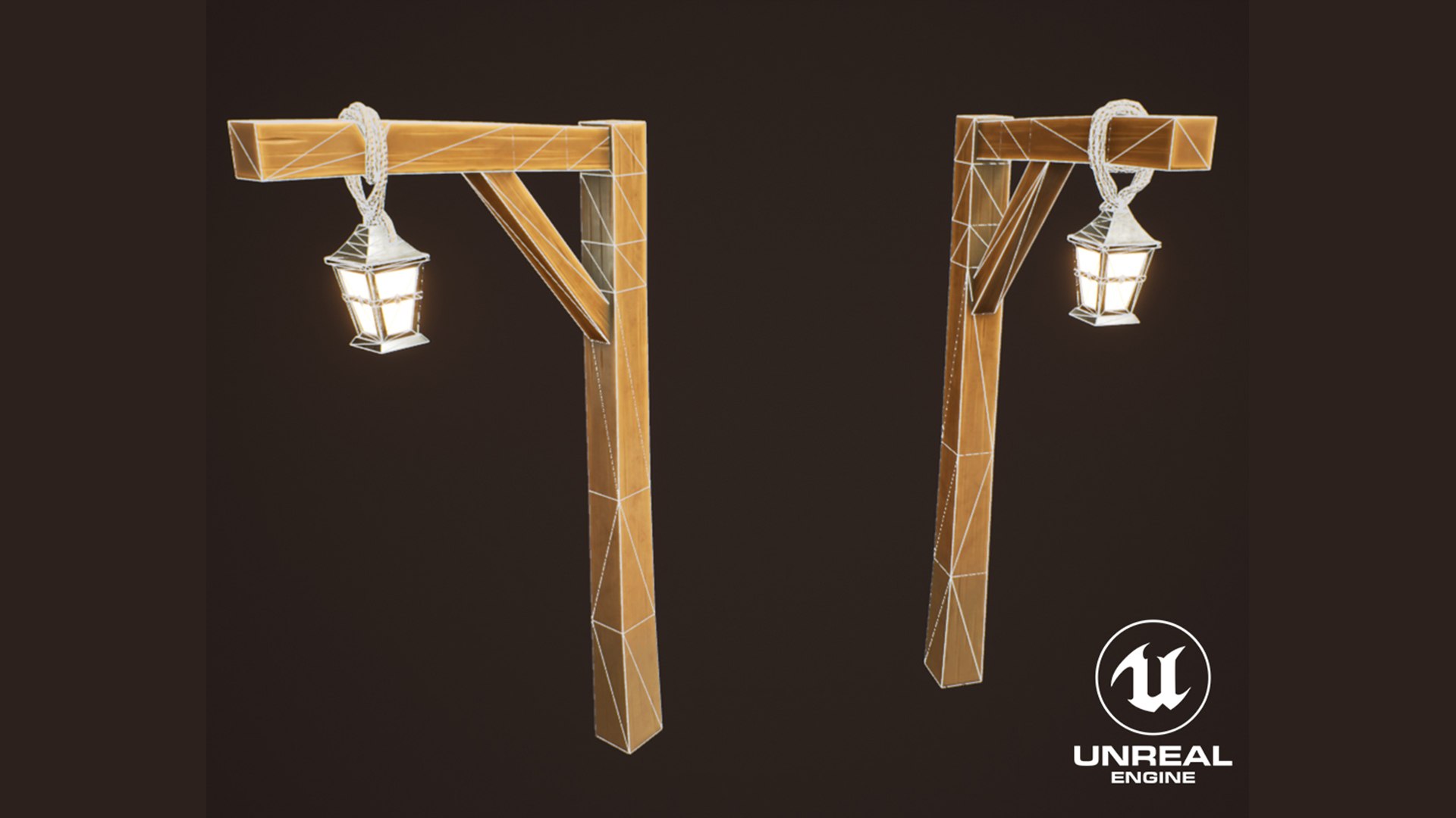 3D model Stylized Western Lamp Post - TurboSquid 2112526