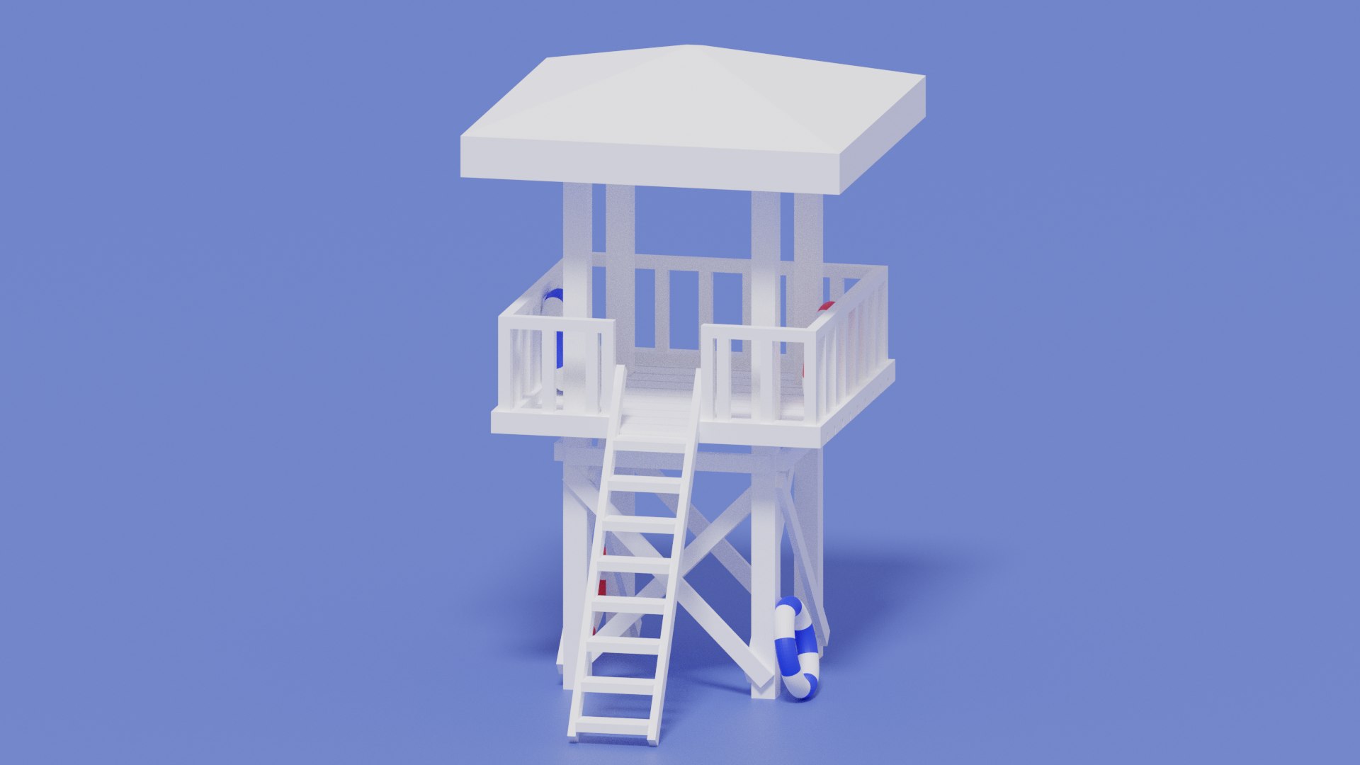 Beach Lifeguard Tower 3D Model 3D Model - TurboSquid 2341775