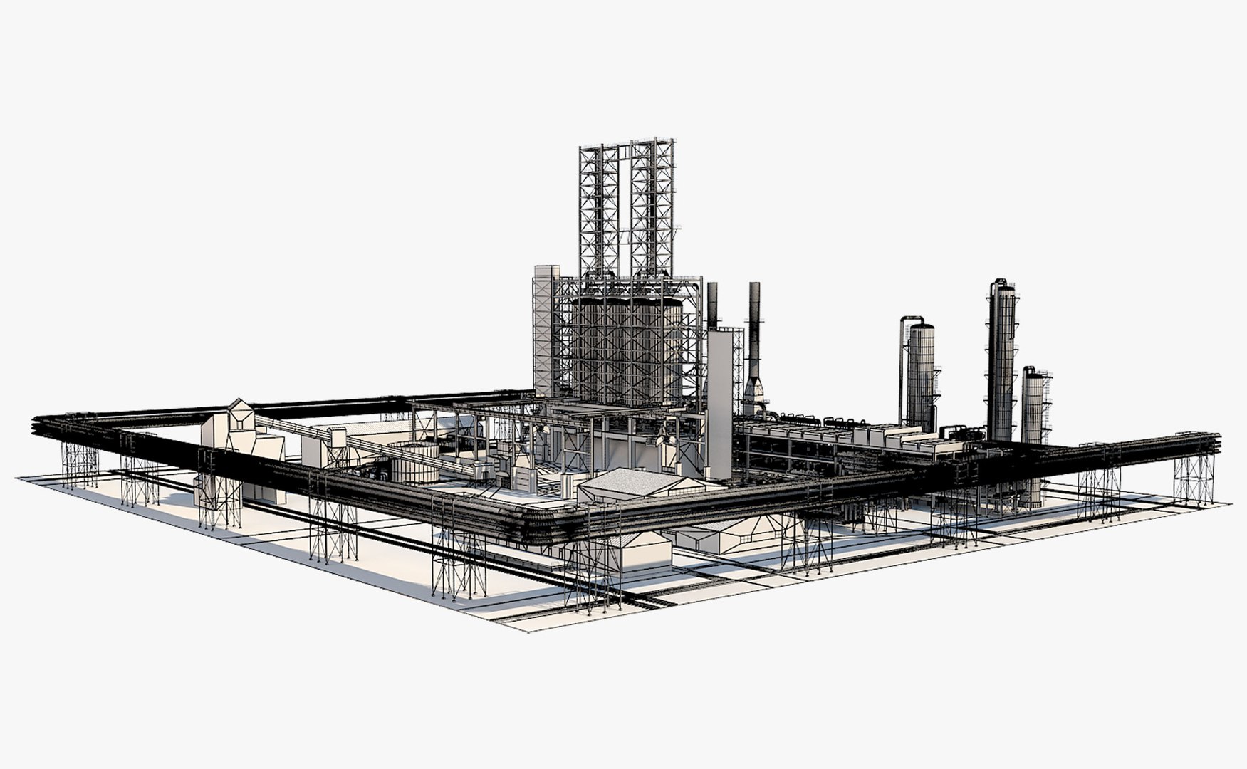 3D delayed coker unit model - TurboSquid 1283684