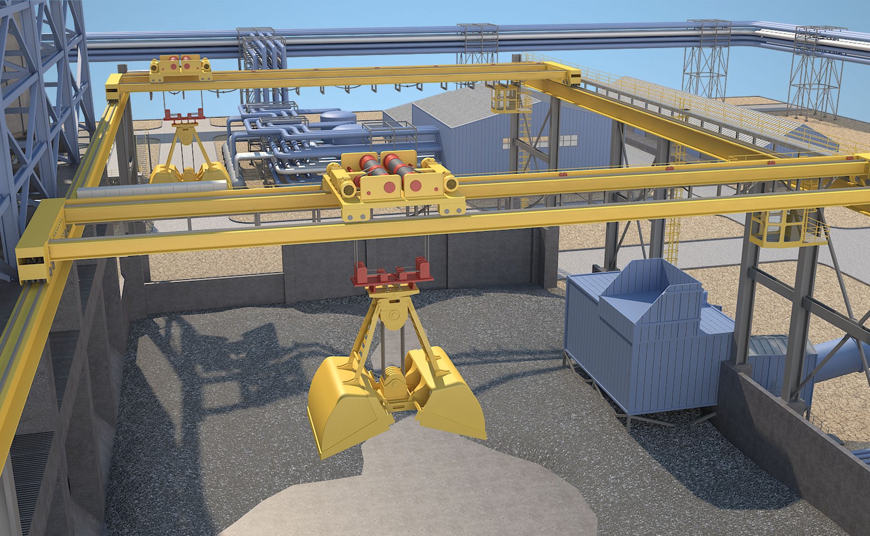 3D delayed coker unit model - TurboSquid 1283684