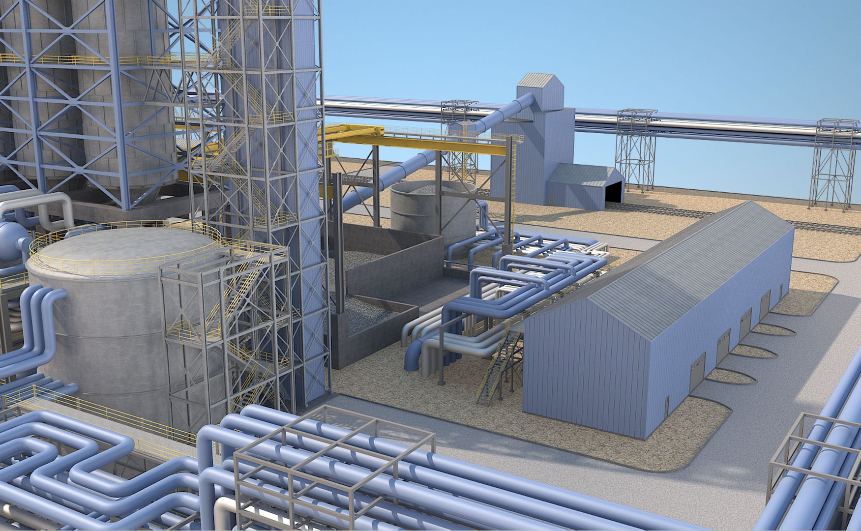 3D delayed coker unit model - TurboSquid 1283684