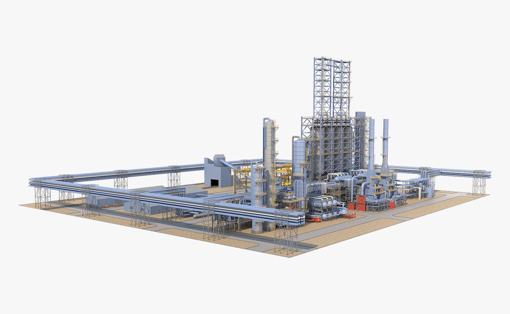 3D delayed coker unit model - TurboSquid 1283684