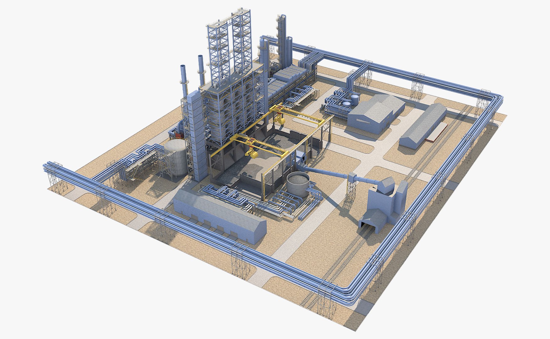 3D delayed coker unit model - TurboSquid 1283684