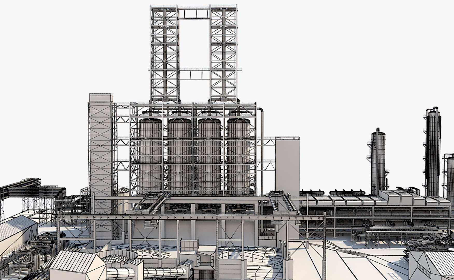 3D delayed coker unit model - TurboSquid 1283684