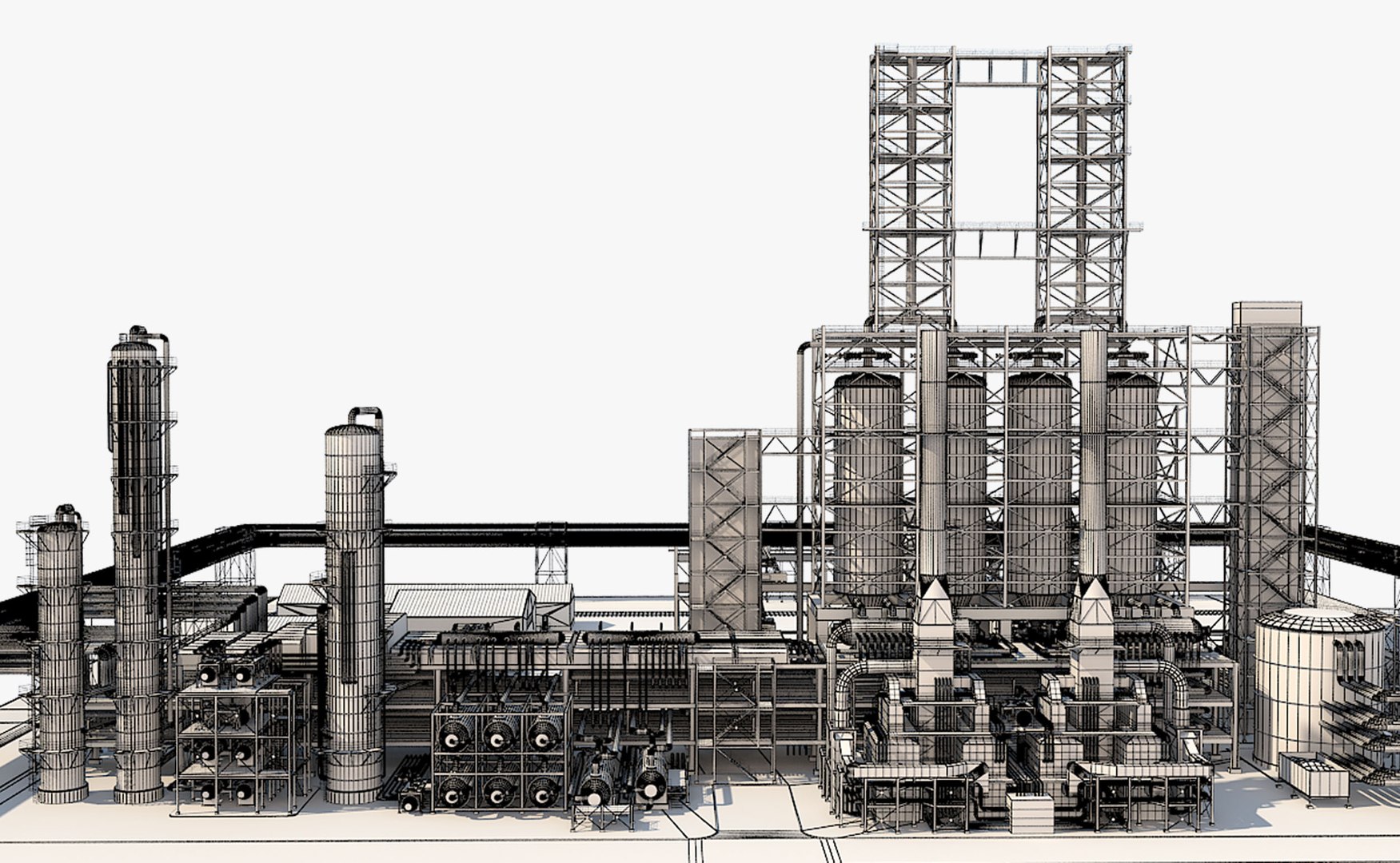 3D delayed coker unit model - TurboSquid 1283684