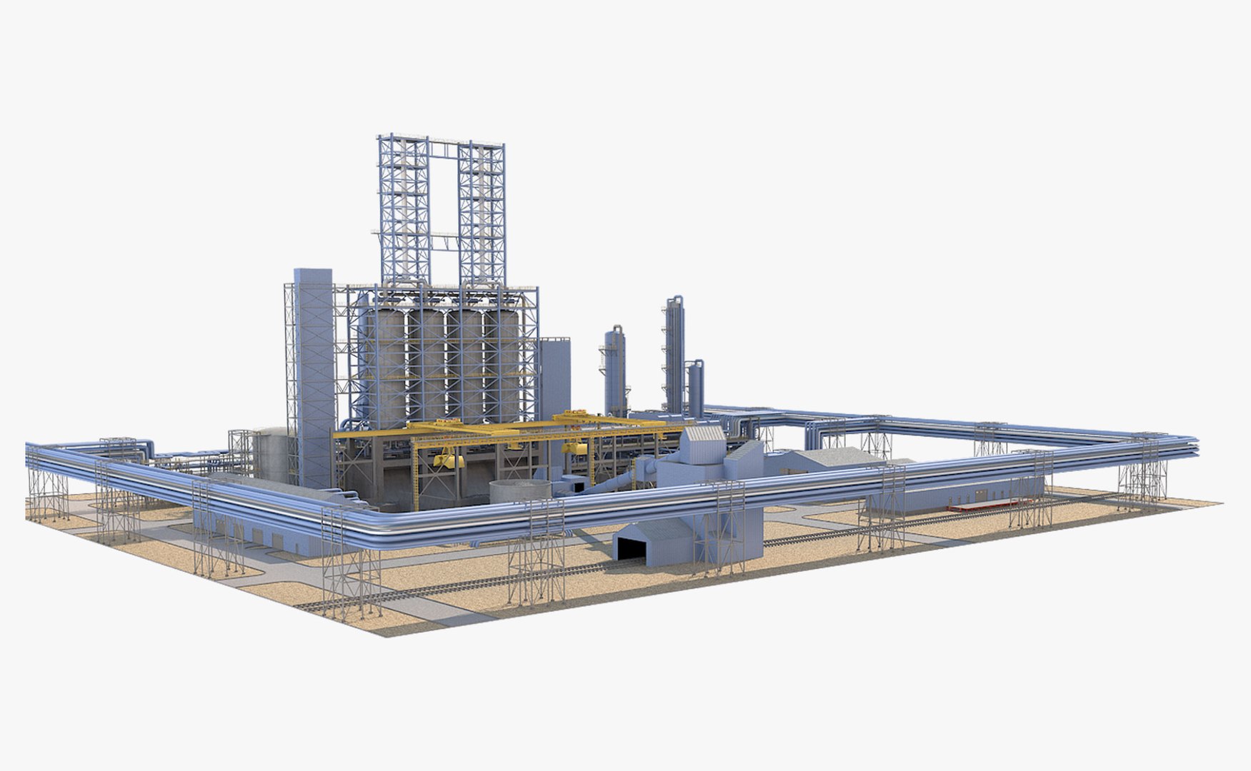 3D delayed coker unit model - TurboSquid 1283684