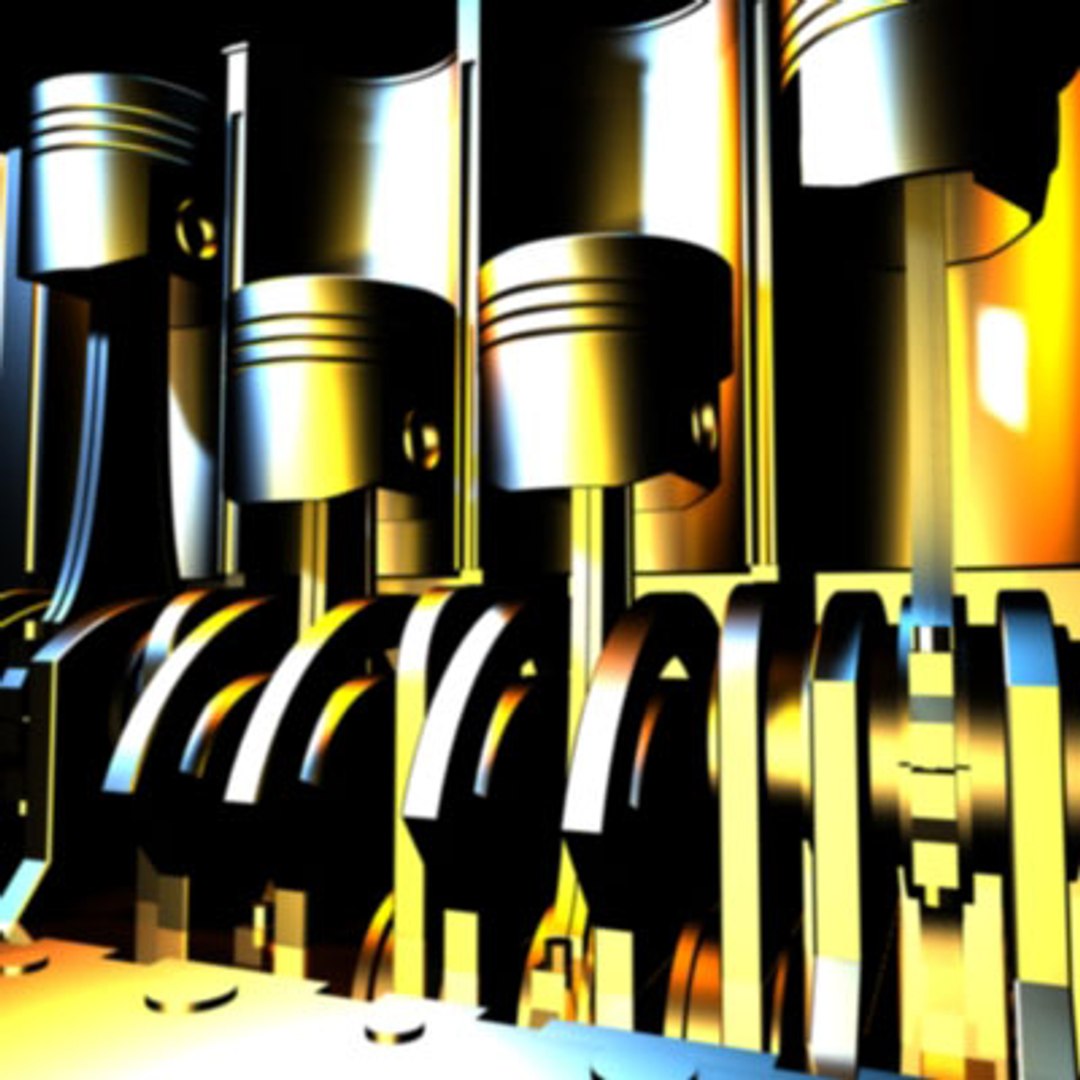 Engine Cutaway Cut 3d Model