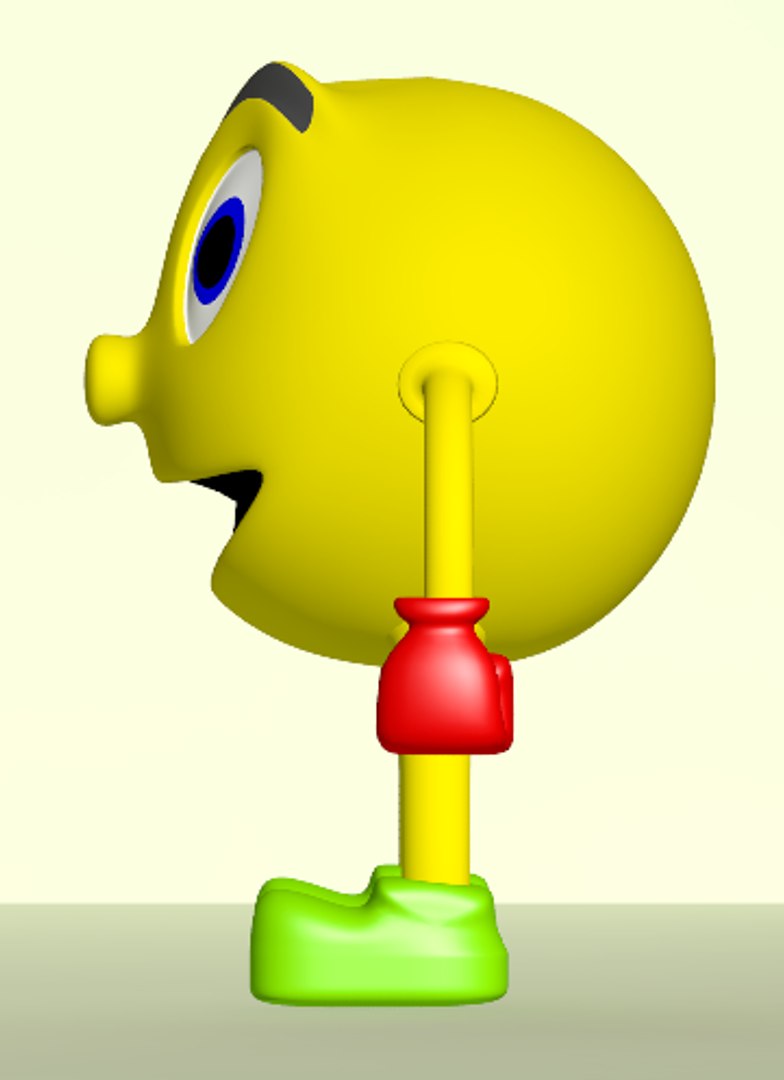 3d Smiley Face Character Model