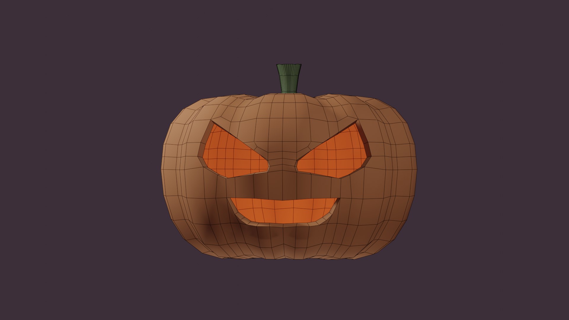 3D Model Halloween Pumpkin - Low Poly - FBX OBJ And Blend - TurboSquid ...
