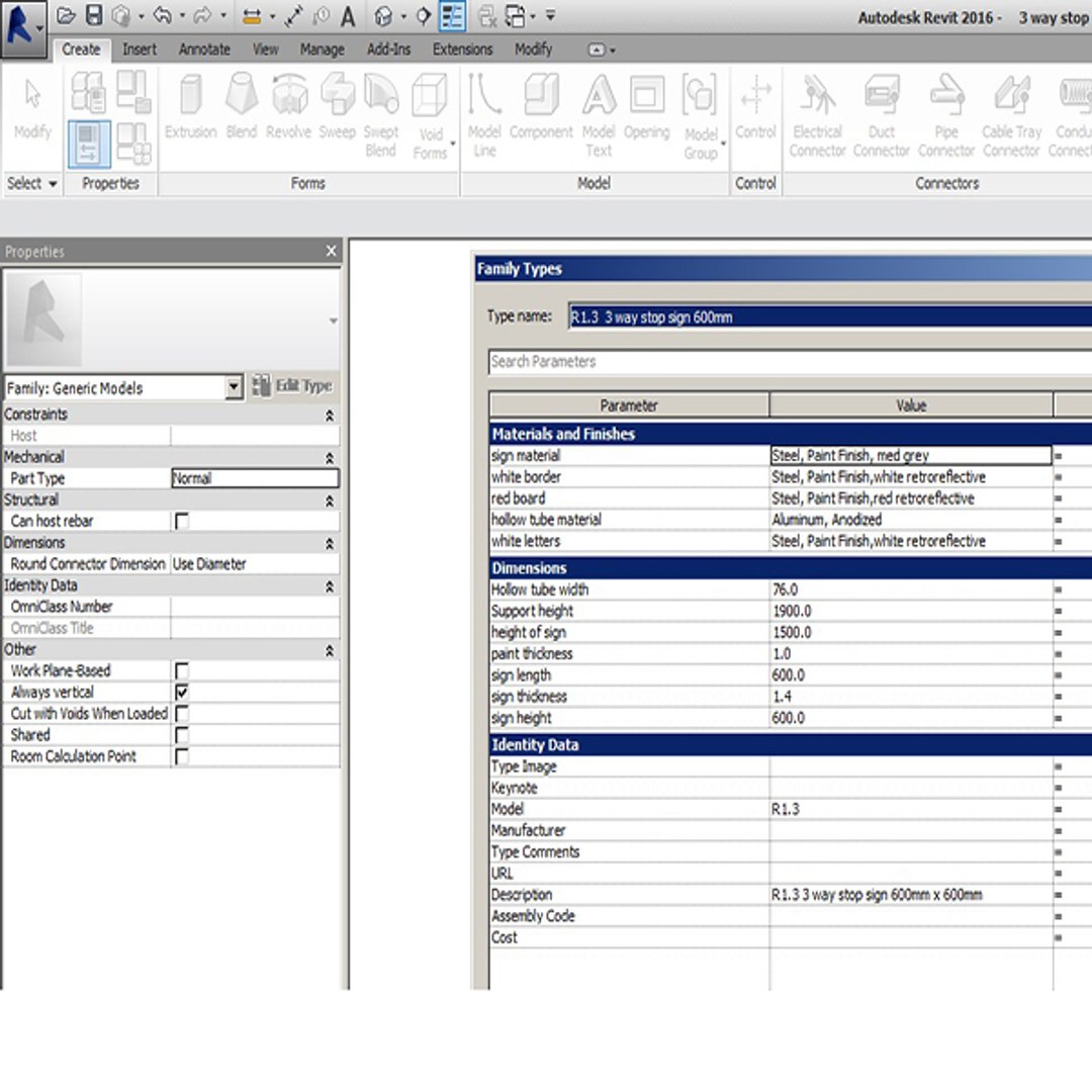 3D Model Traffic Sign 3 Way - TurboSquid 1249017