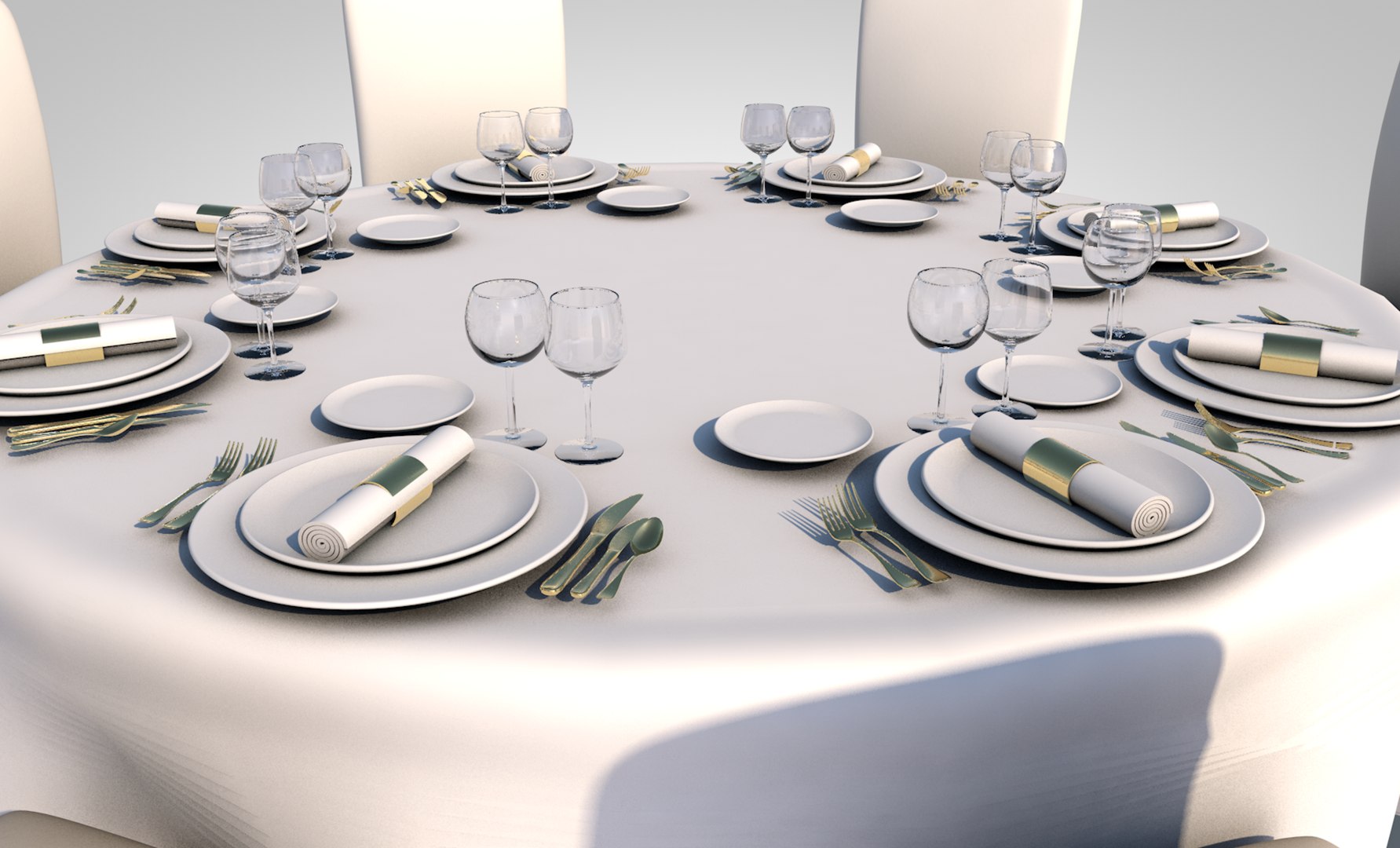 3D Realistic Dining Table Model - TurboSquid 1386412