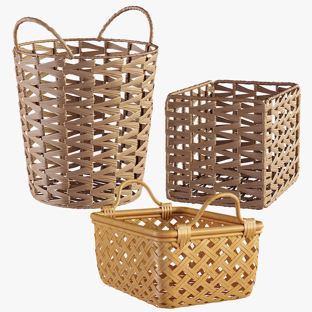 Ikea Insvep Baskets Set 3D Model Model - TurboSquid 1953151