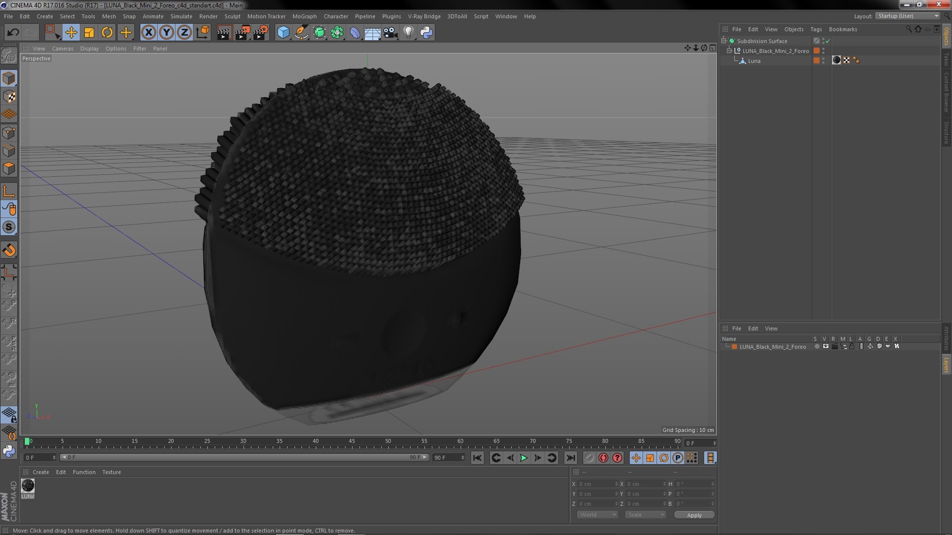 3D LUNA Black Mini 2 Foreo Model - TurboSquid 2052606