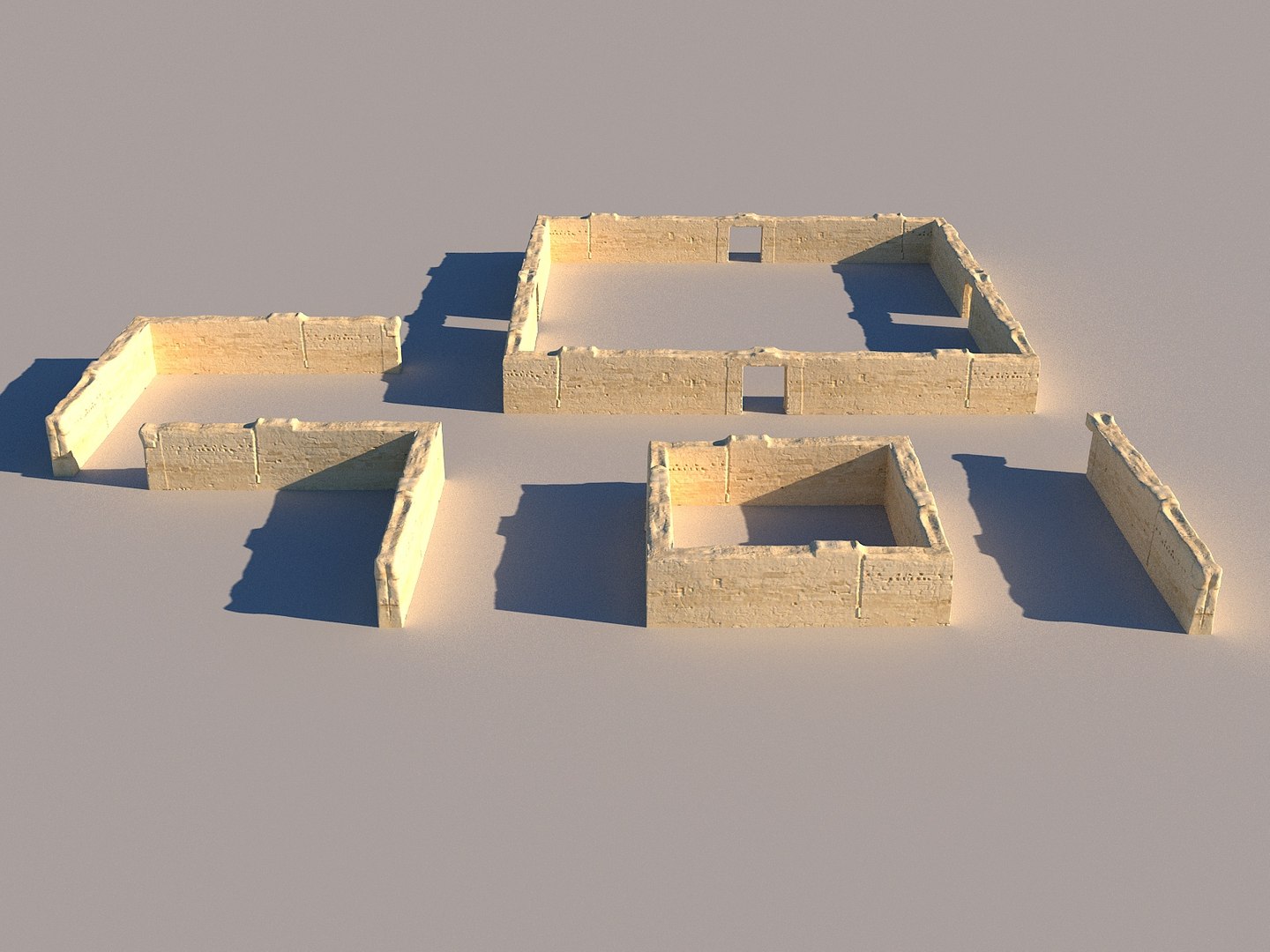 3D Temple Wall - TurboSquid 1518118
