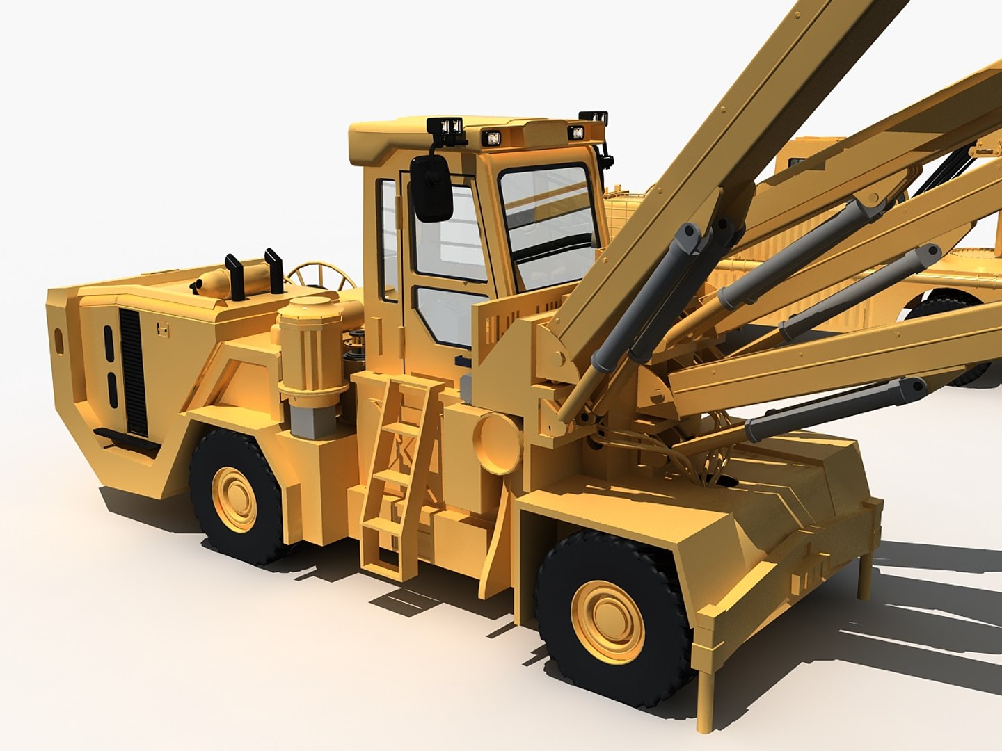 3D Three Arm Rock Drilling Jumbo And Watering Cart Model - TurboSquid ...