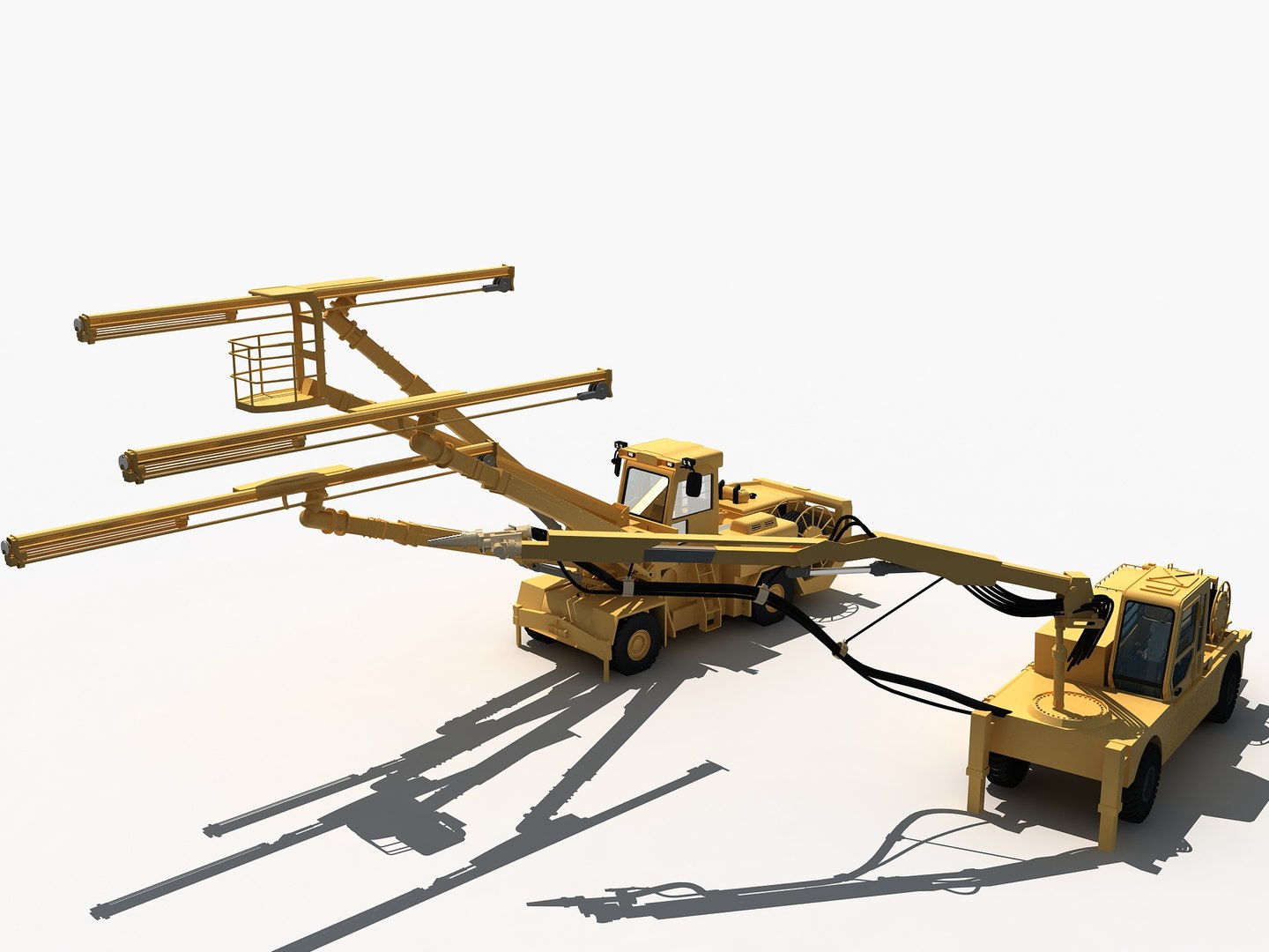 3D Three Arm Rock Drilling Jumbo And Watering Cart Model - TurboSquid ...