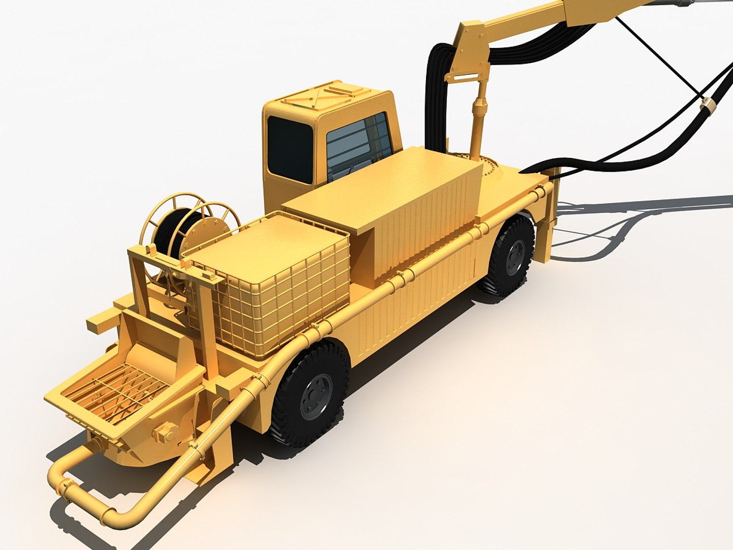 3D Three Arm Rock Drilling Jumbo And Watering Cart Model - TurboSquid ...