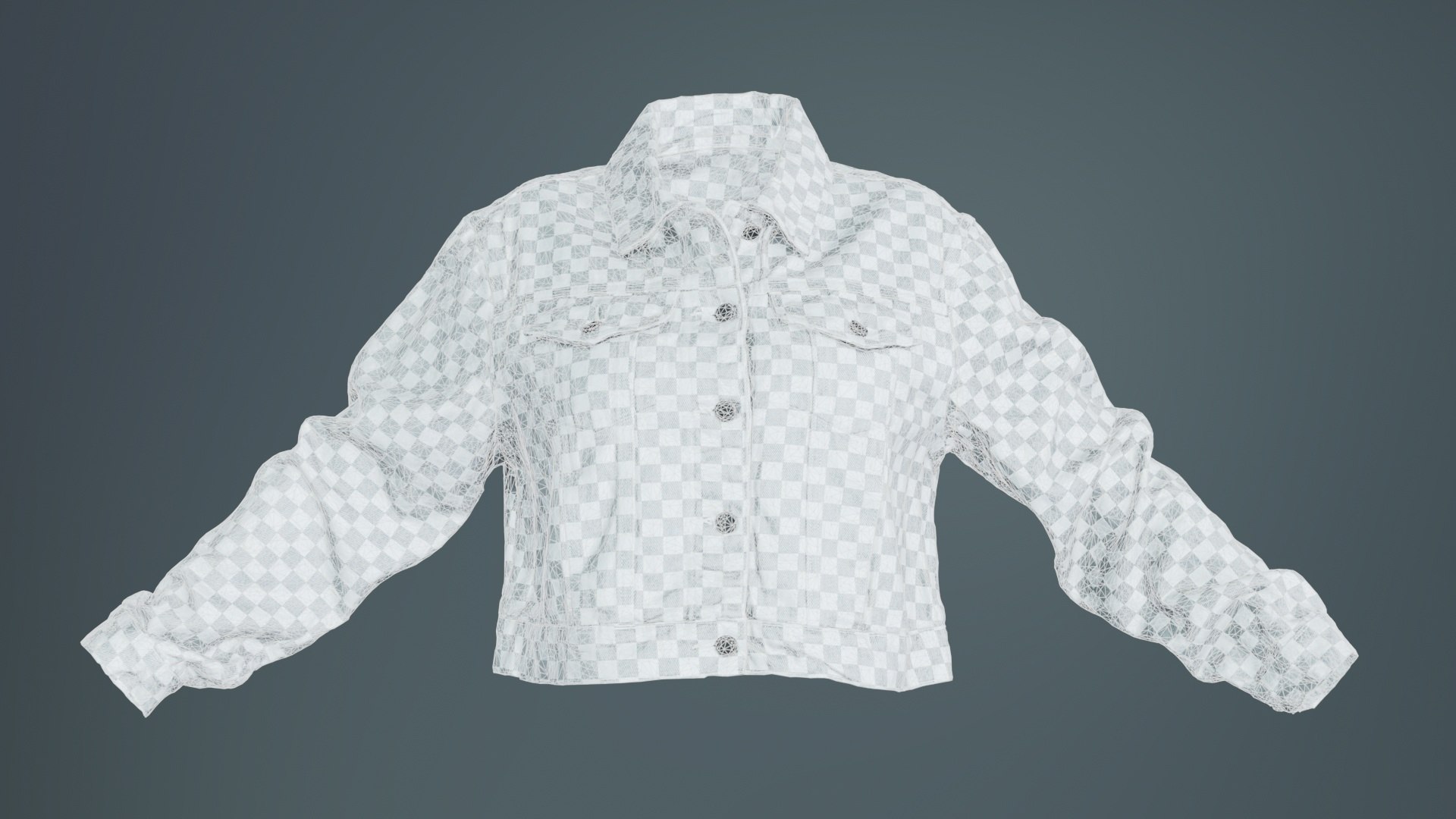 3D Grey Checkered Jacket Remastered - TurboSquid 2361396