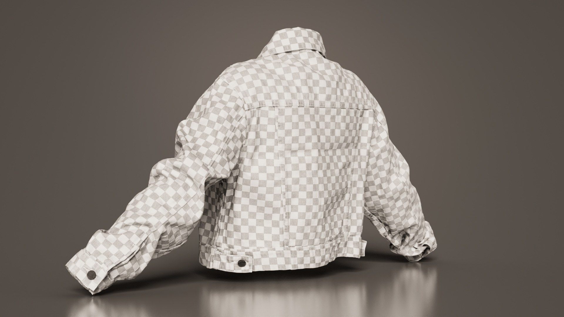 3D Grey Checkered Jacket Remastered - TurboSquid 2361396