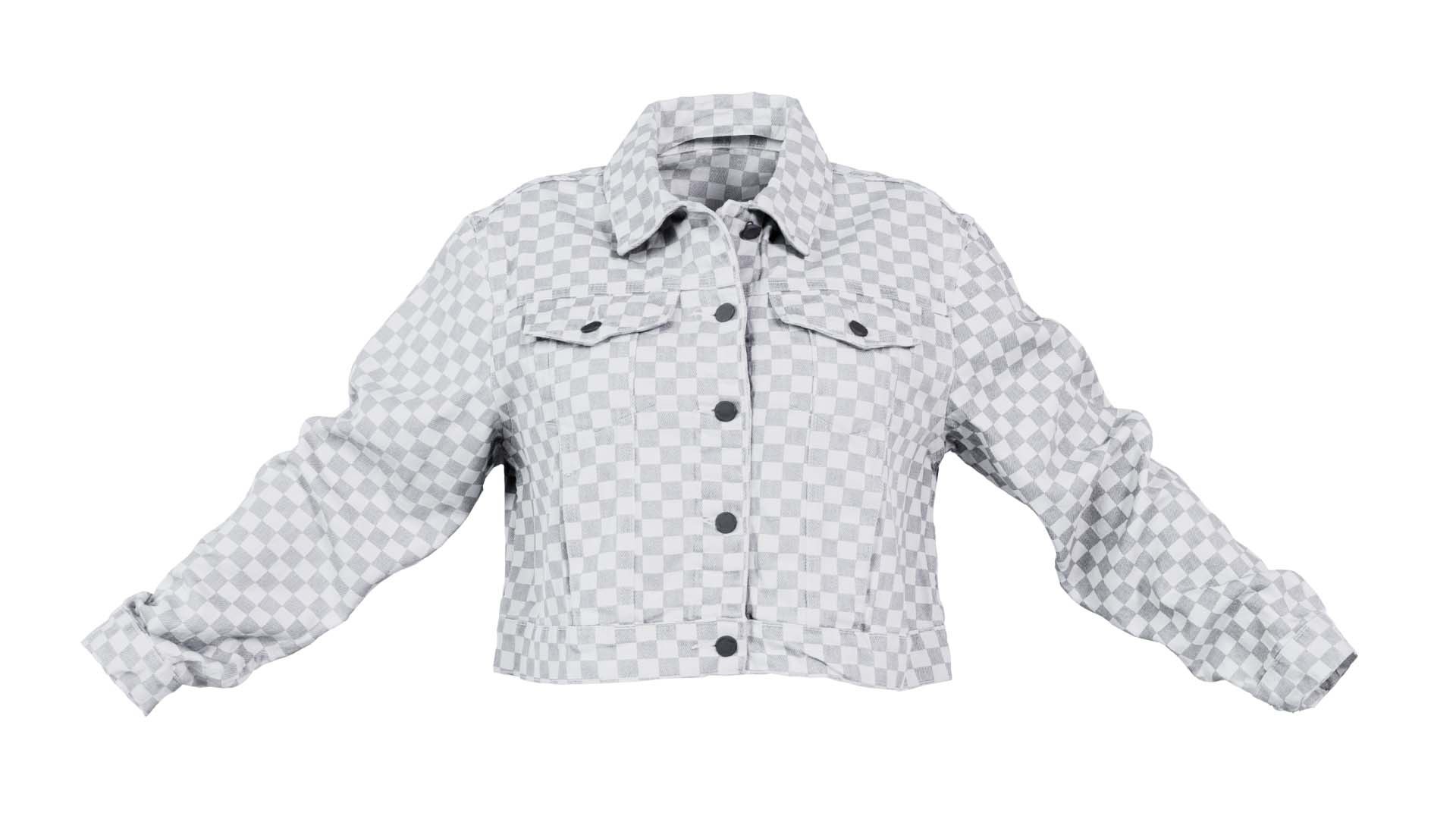 3D Grey Checkered Jacket Remastered - TurboSquid 2361396