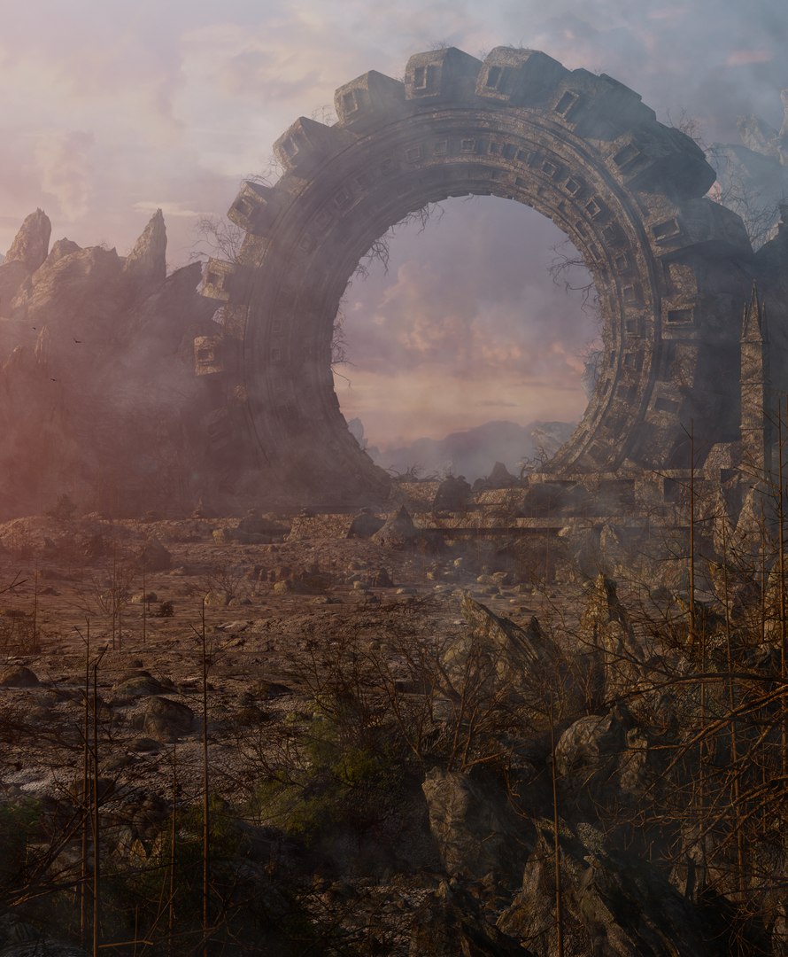 Asian Star Gate Landscape 3D model - TurboSquid 2036853