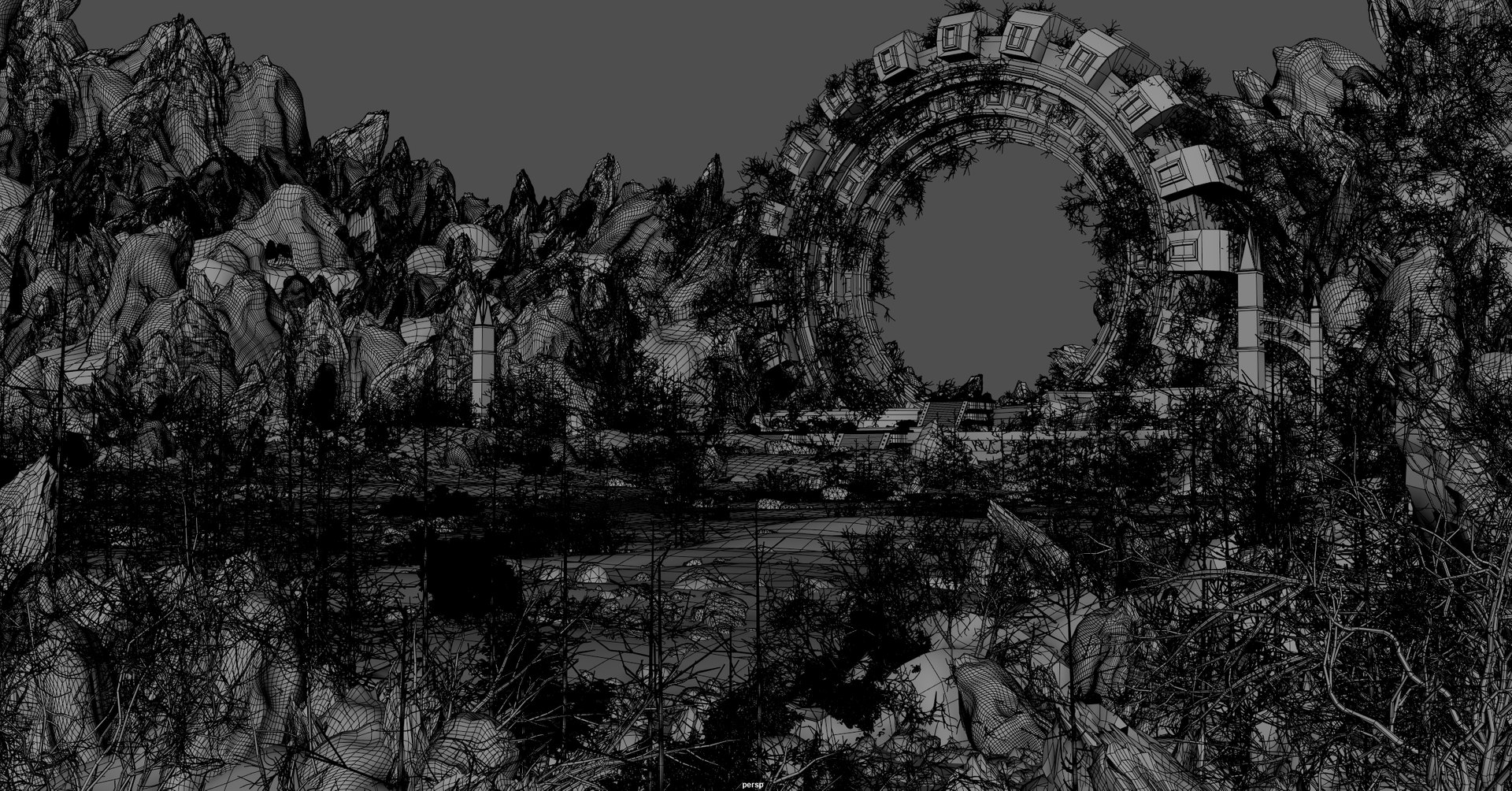 Asian Star Gate Landscape 3D model - TurboSquid 2036853