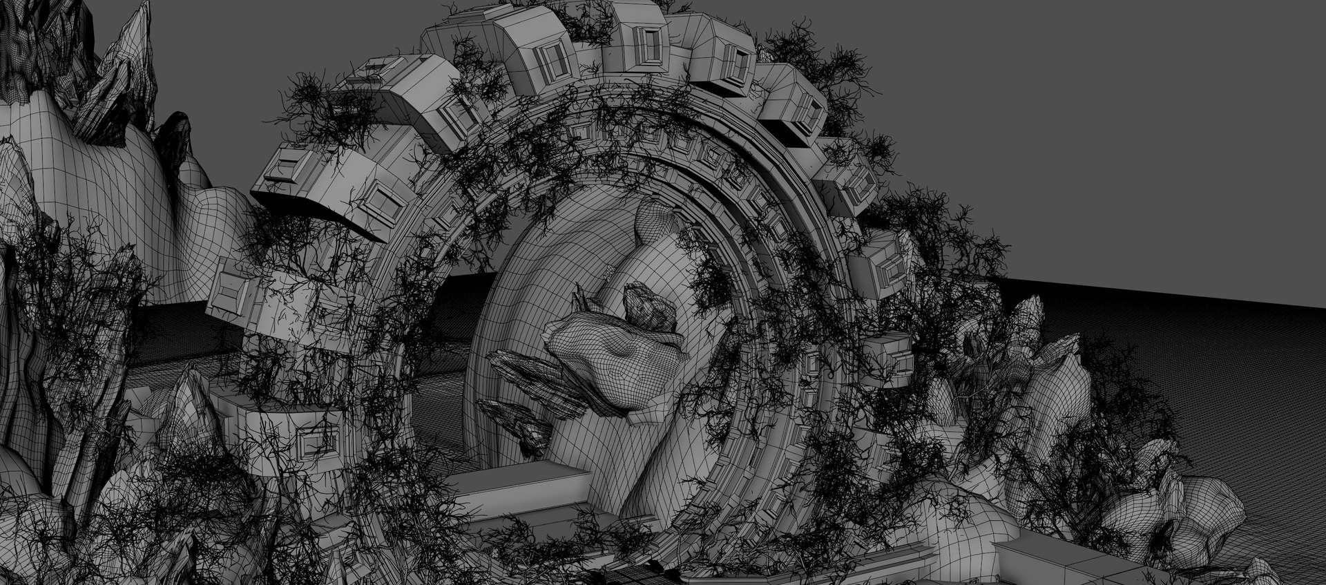 Asian Star Gate Landscape 3D model - TurboSquid 2036853