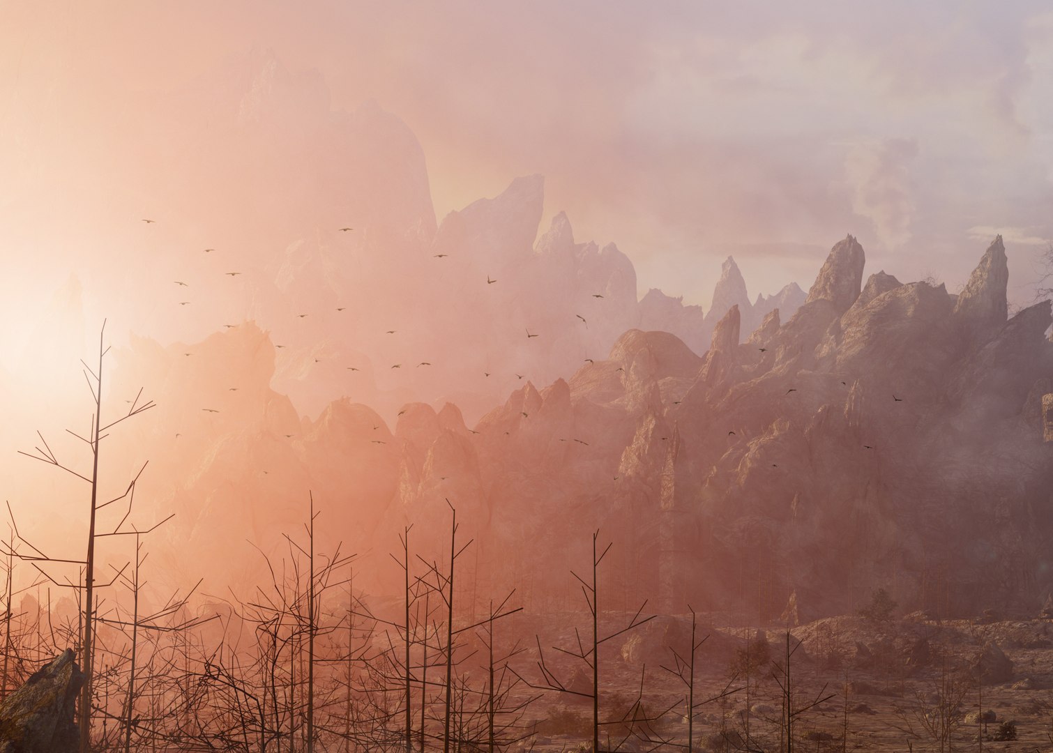 Asian Star Gate Landscape 3D model - TurboSquid 2036853