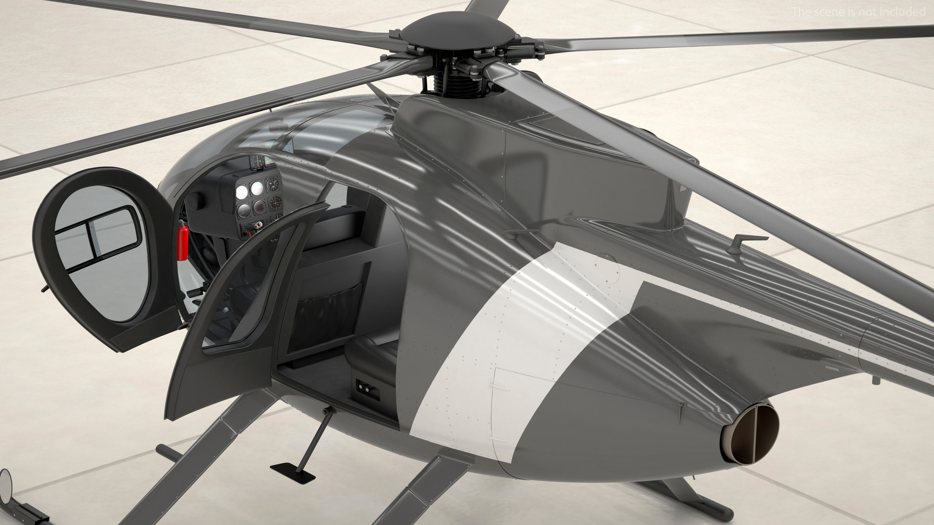 Utility civilian helicopter rigged 3D model - TurboSquid 1713105