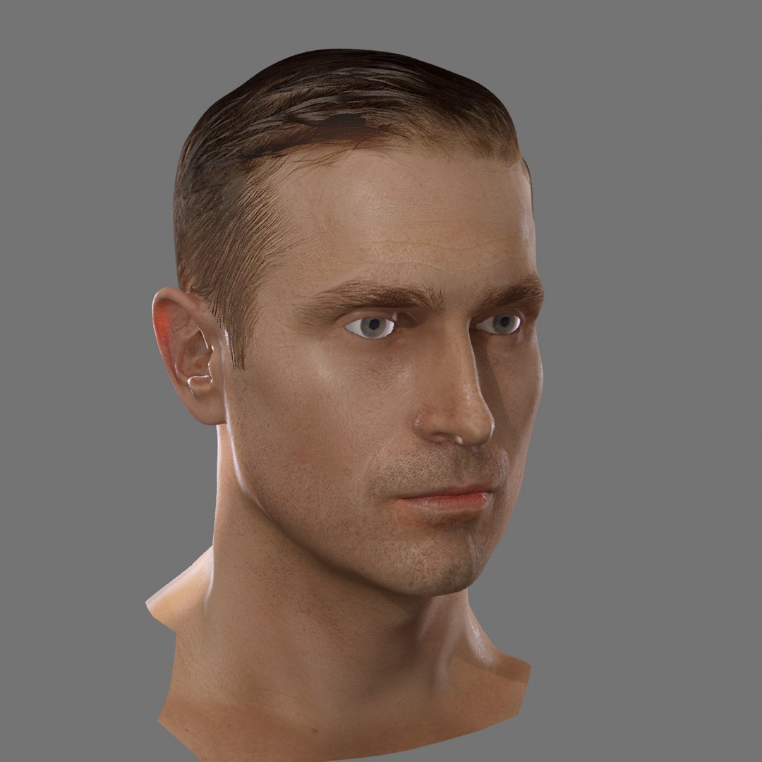 head rigged 3d max