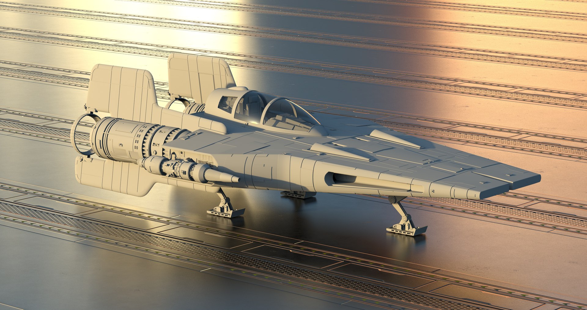 Rz-2 a-wing 3D model - TurboSquid 1547439