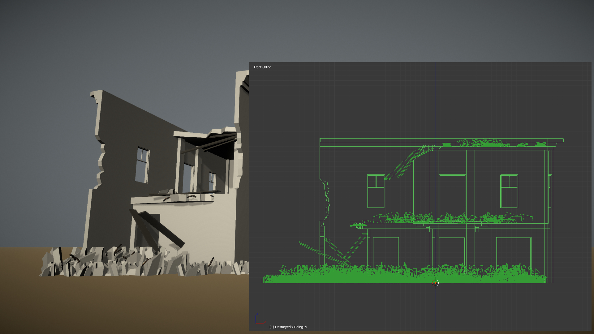 Destroyed building 3D model - TurboSquid 1670853