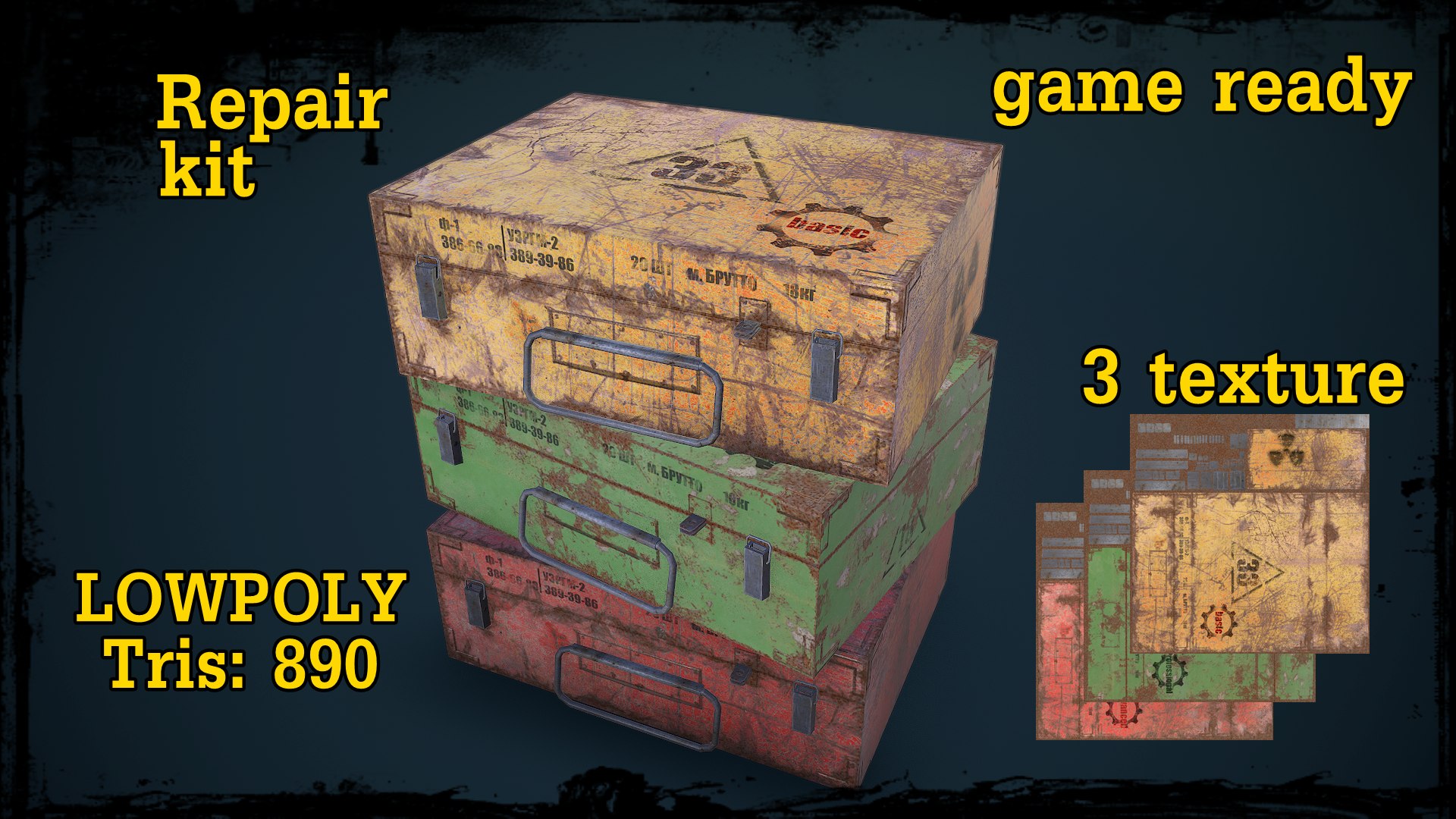 3D military repair kit model - TurboSquid 1235658