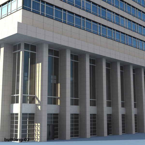 3d model office buildings scene city