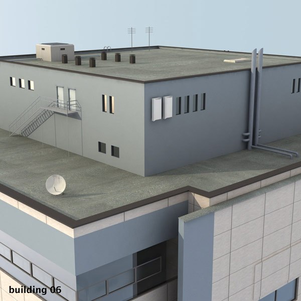 3d model office buildings scene city