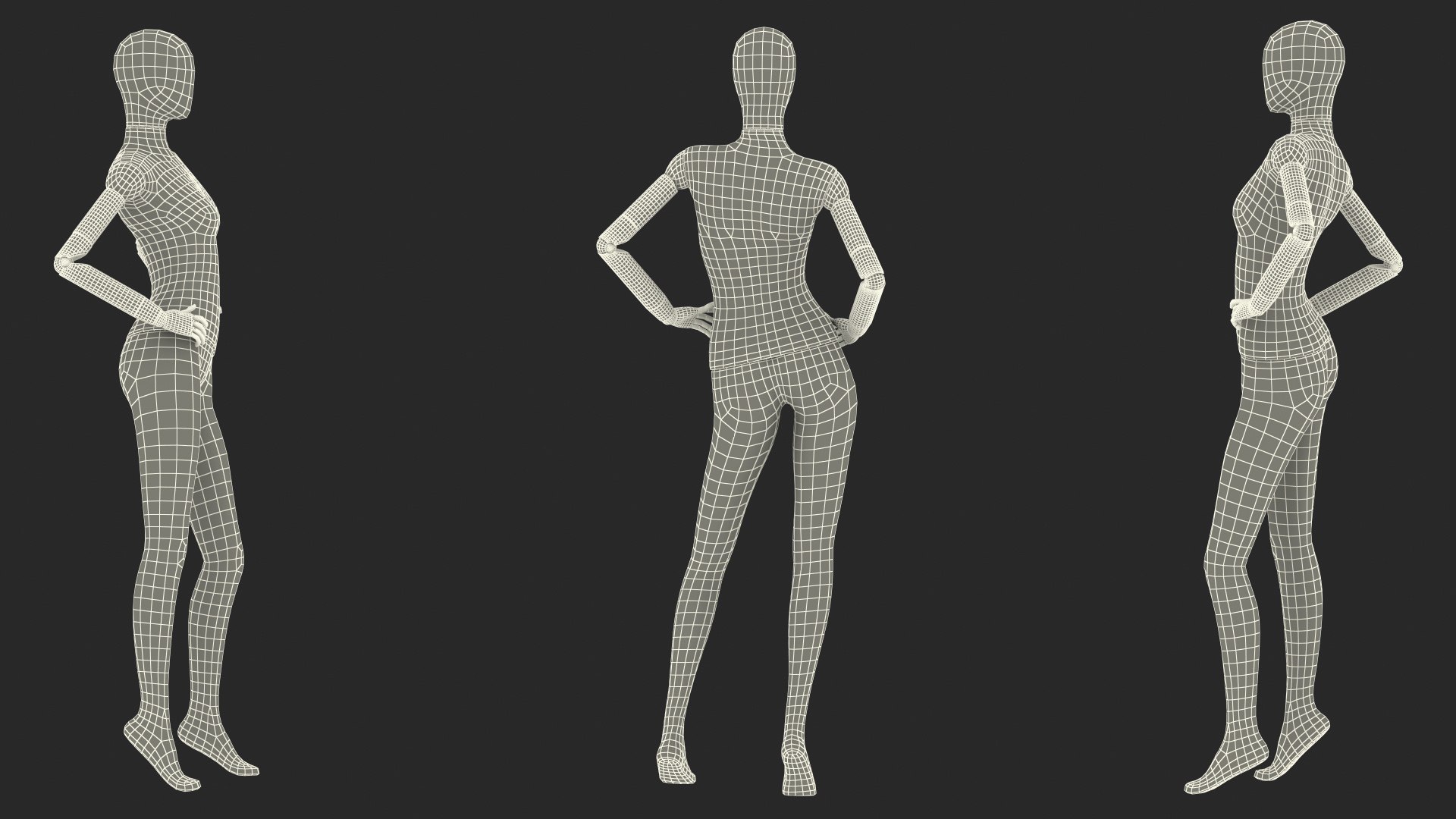 3D Flexible Female Mannequin Standing Pose - TurboSquid 1845189