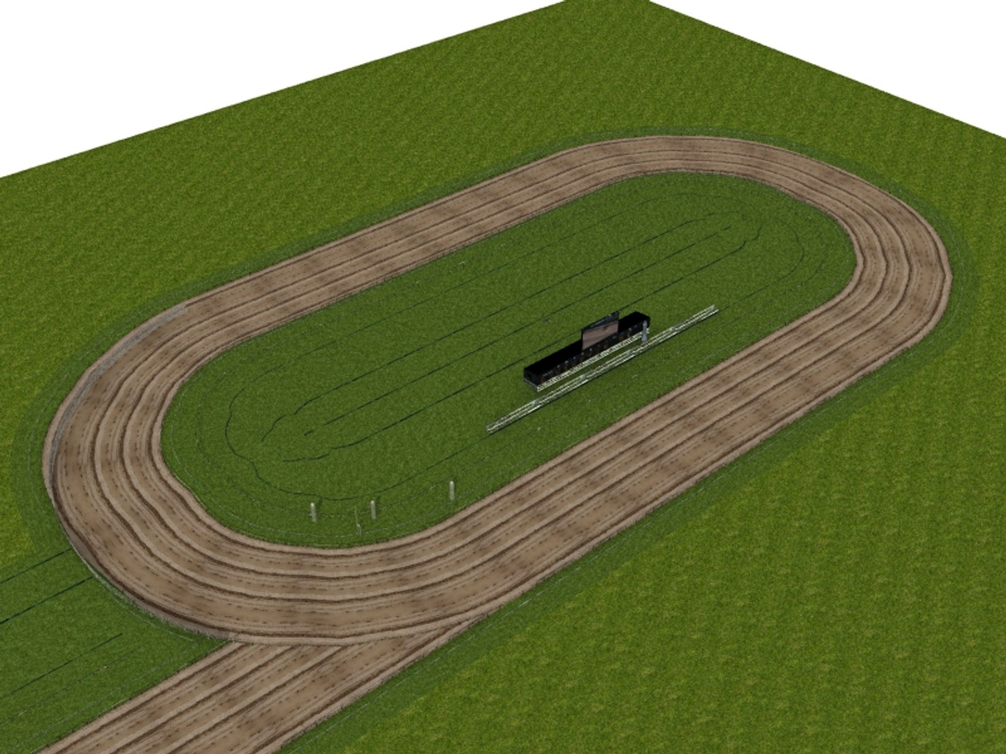 Horse Racetrack 3d Model