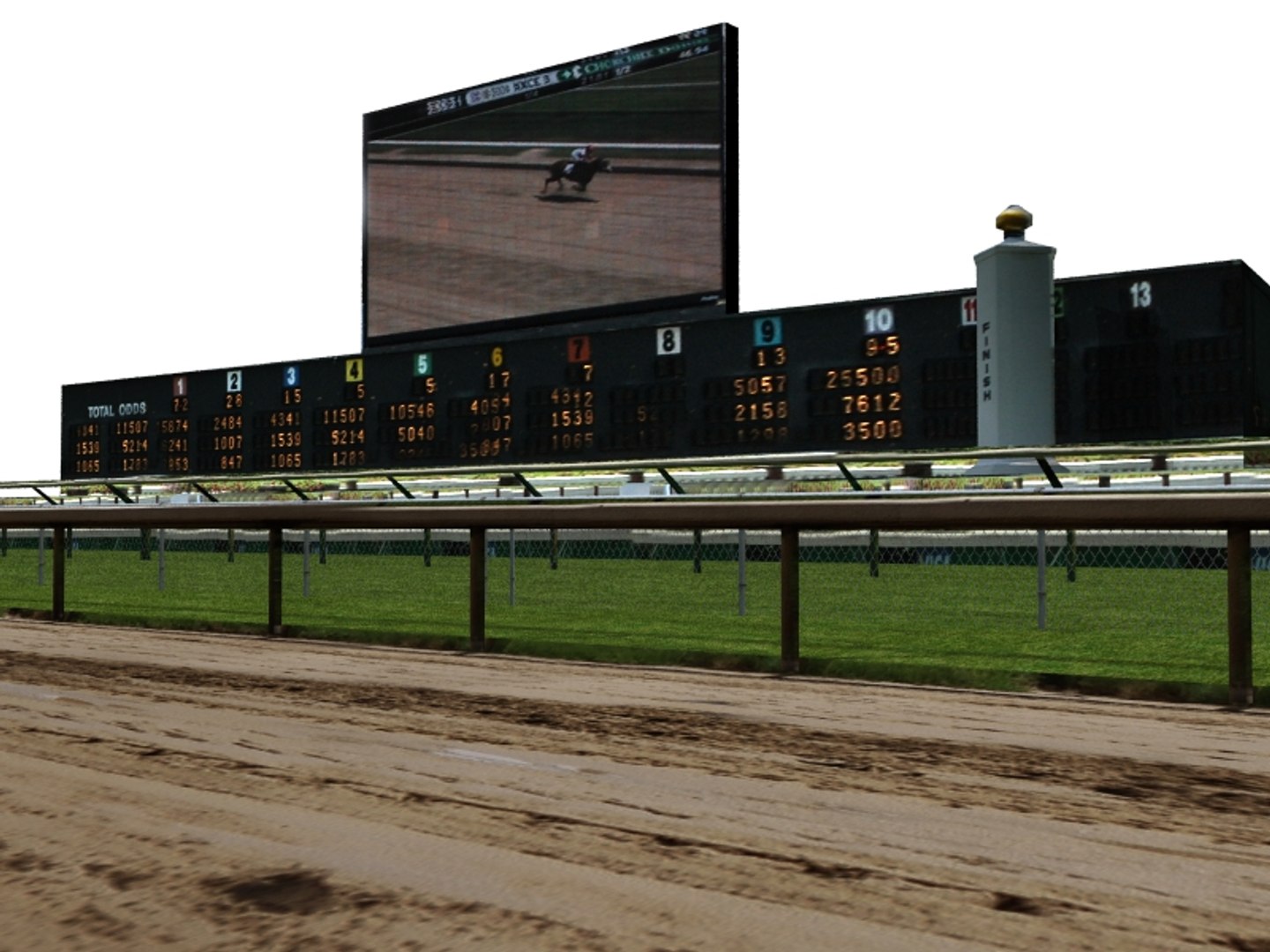 Horse Racetrack 3d Model