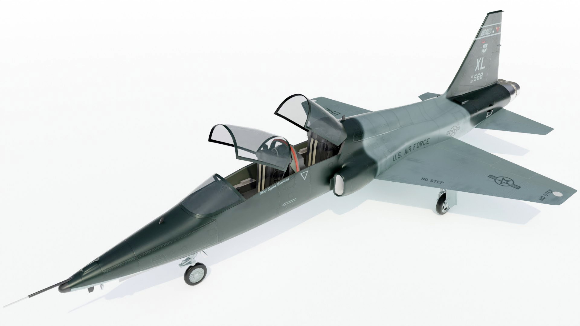 T38c T-38 Jet Trainer 3d Model