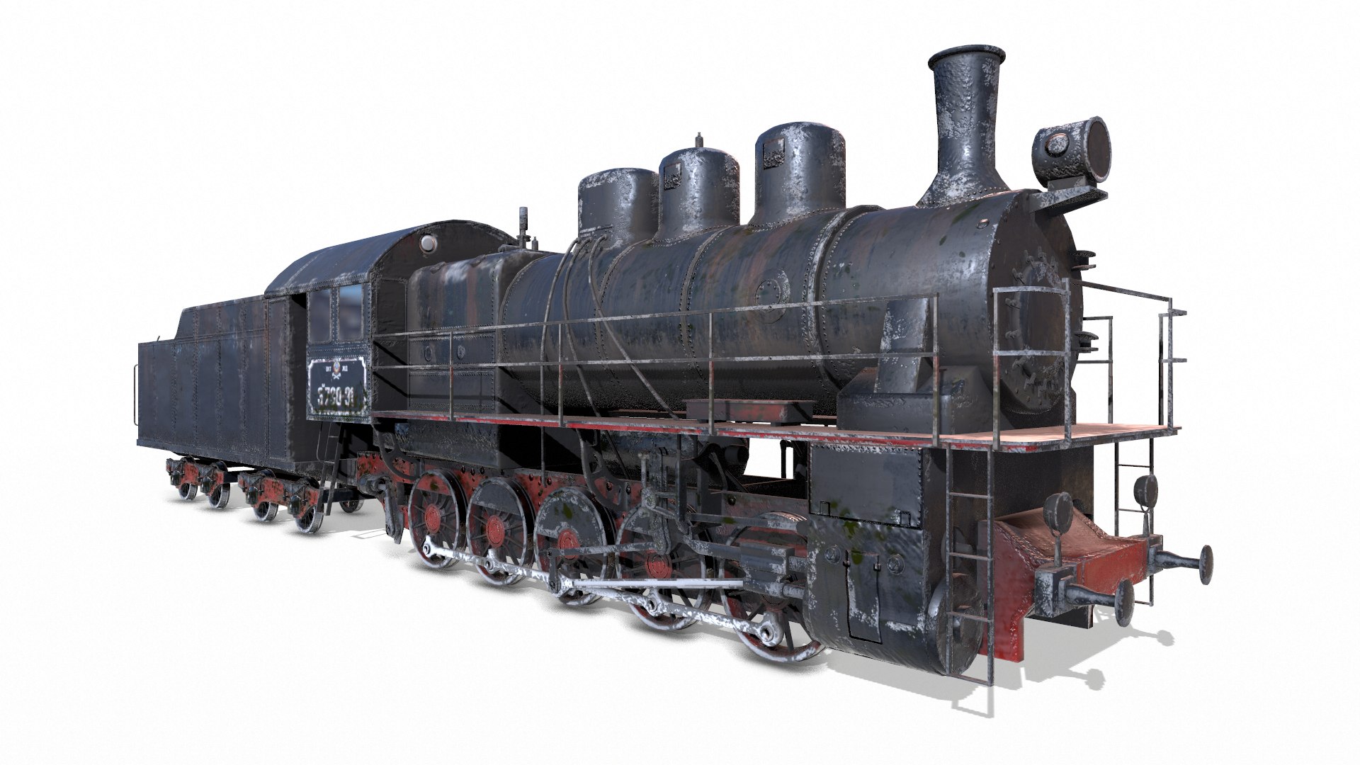3d model soviet train em locomotive