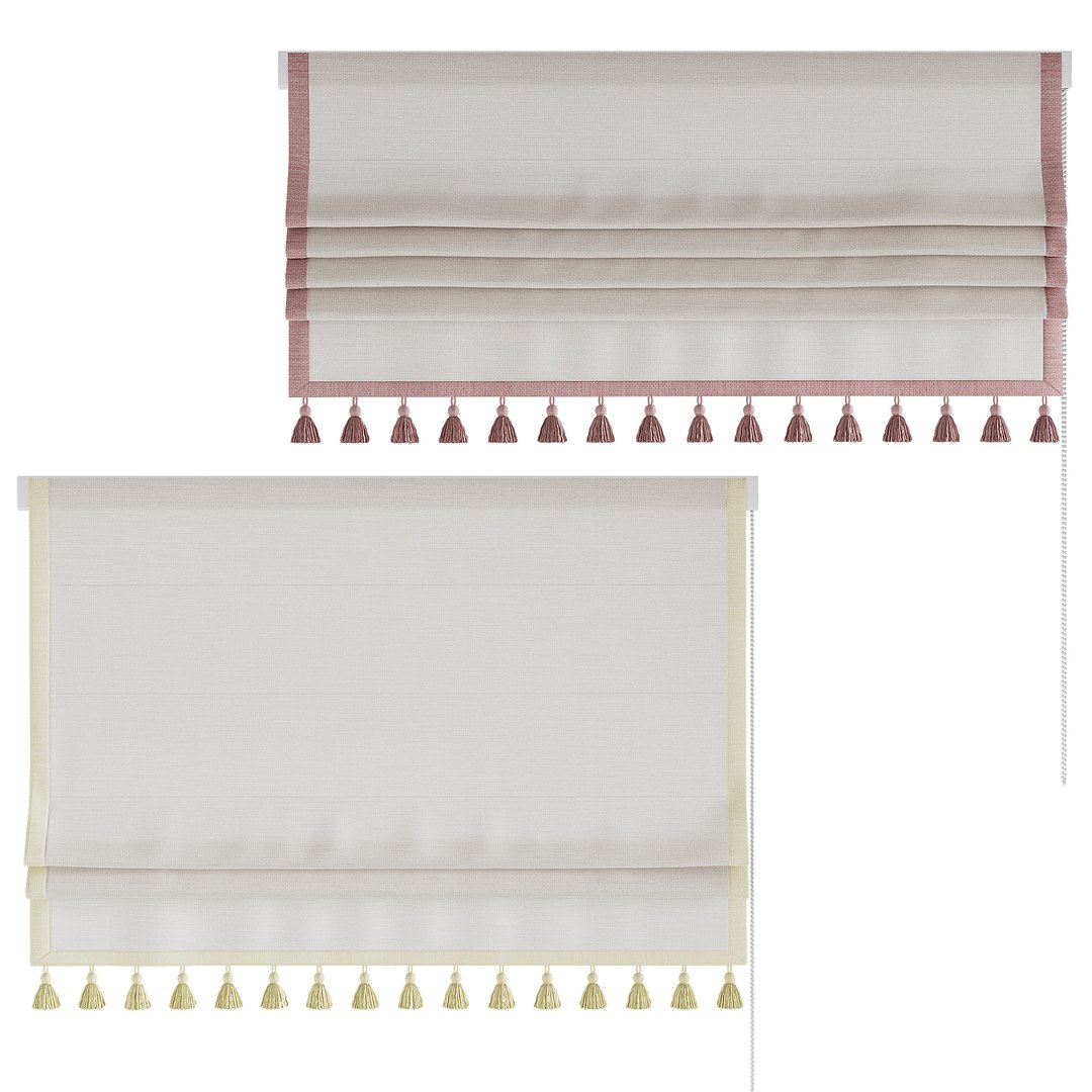 3D Roman Curtain With Tassels V2 - TurboSquid 2520313