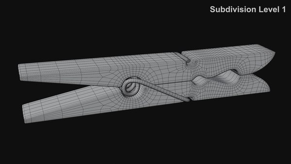 3D model Wooden Clothespin - TurboSquid 1845553