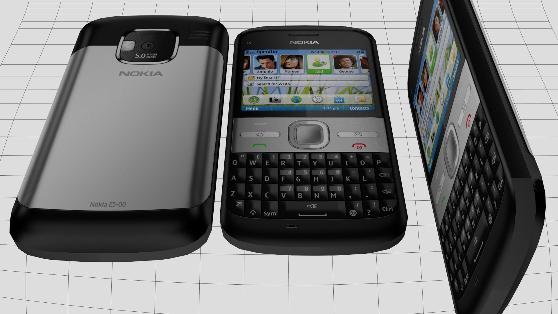 3d mobile nokia e5 model