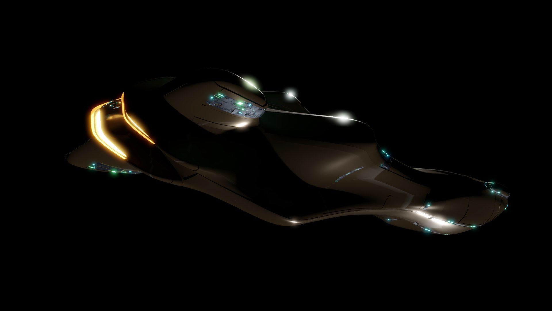 Corvette Spaceship 3D Model - TurboSquid 2235729