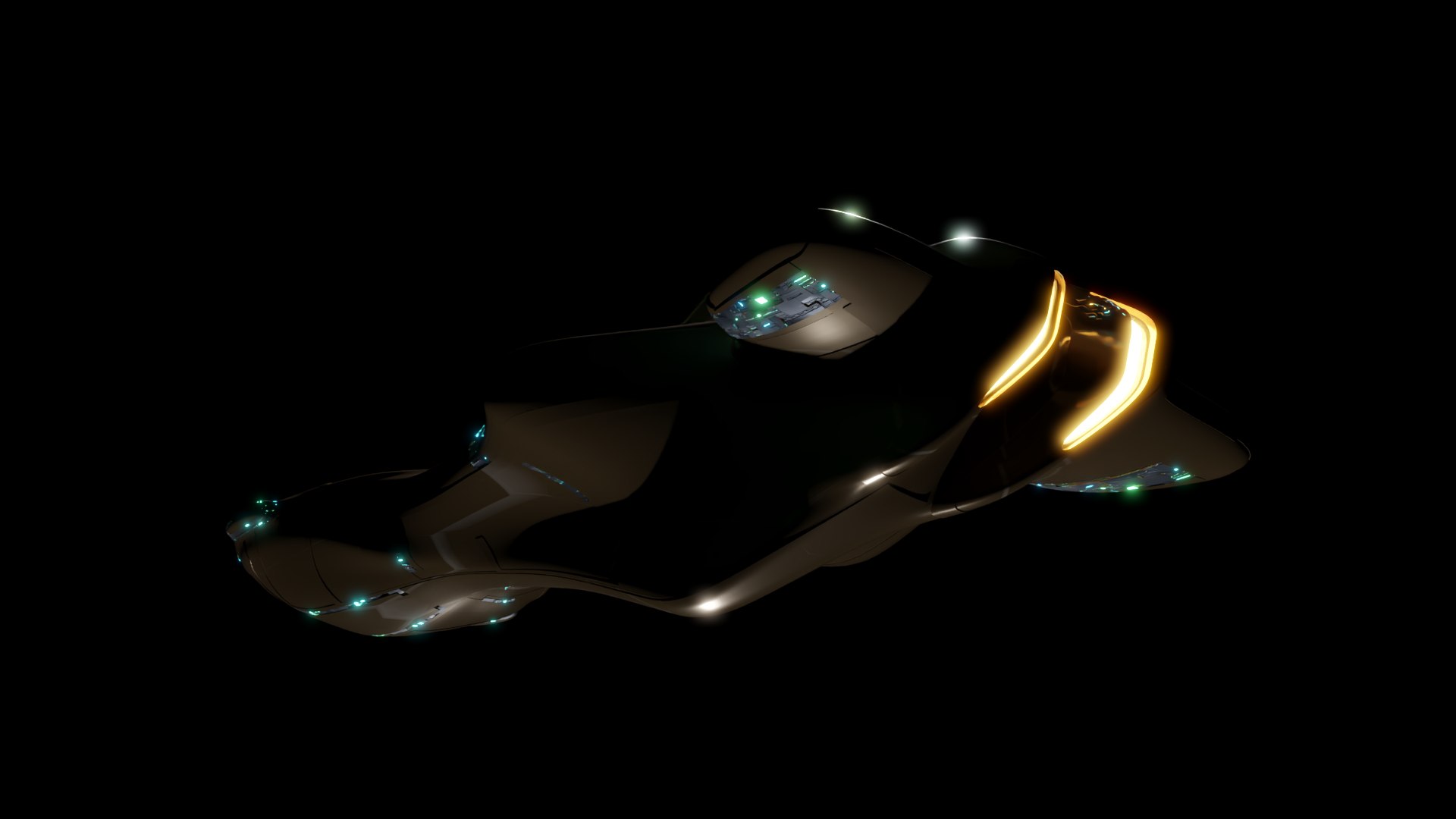 Corvette Spaceship 3D Model - TurboSquid 2235729