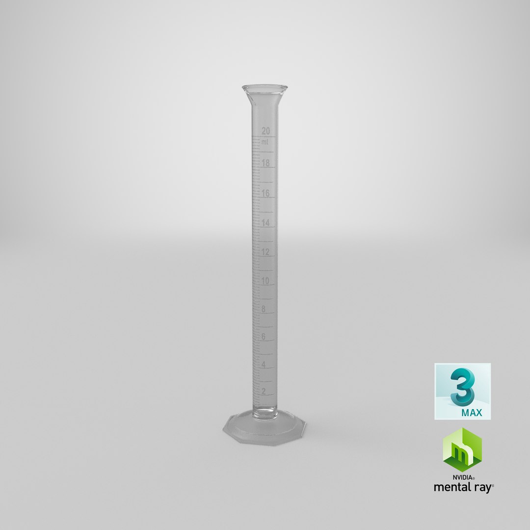 3D Graduated Cylinder 20ml - TurboSquid 1975545