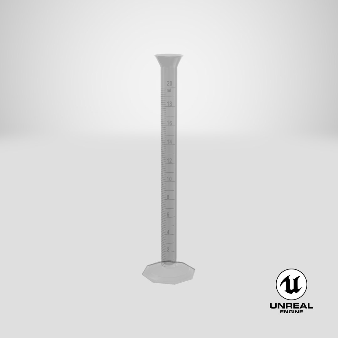 3D Graduated Cylinder 20ml - TurboSquid 1975545