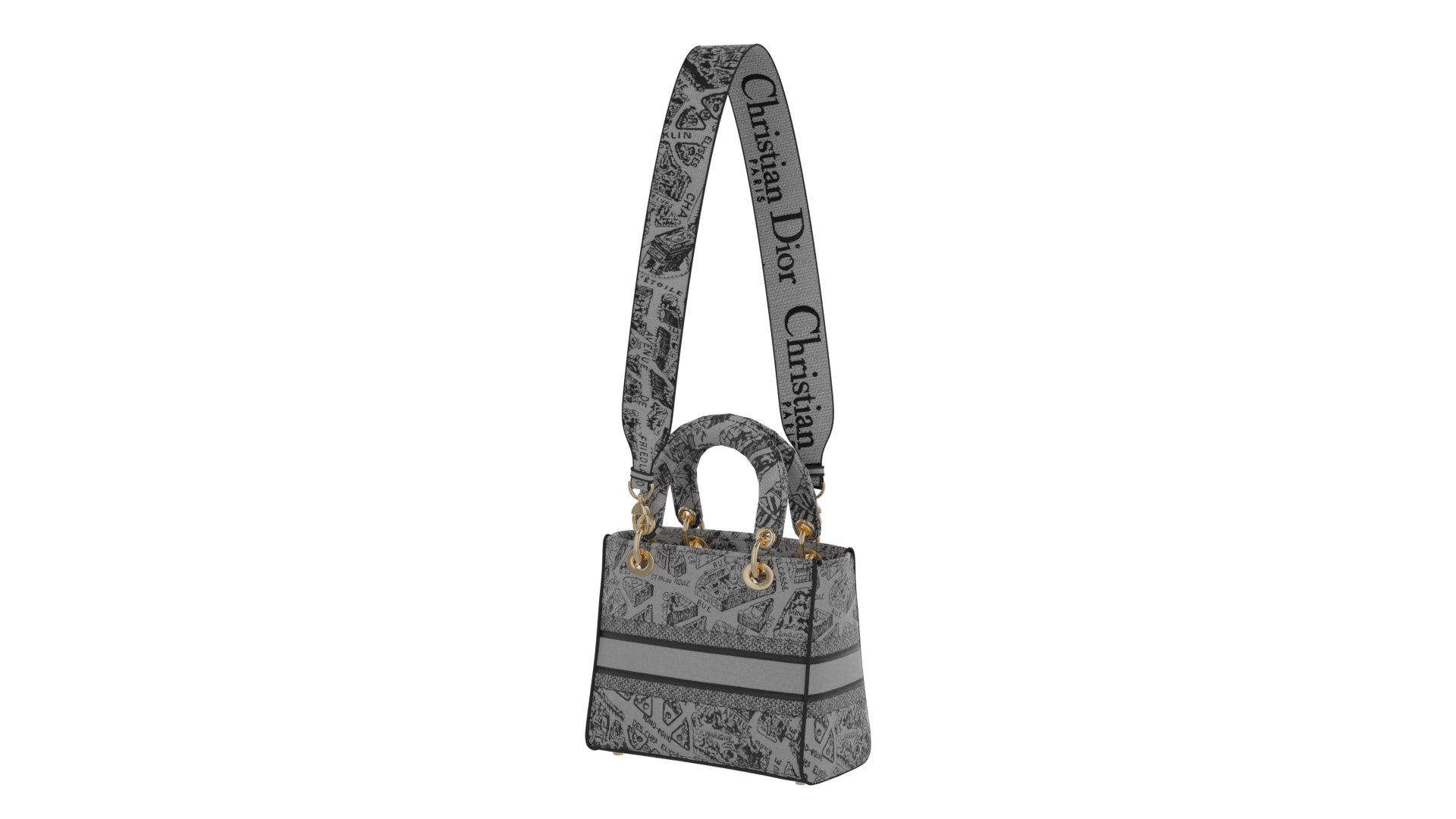Dior Medium Lady D-Lite Bag 2 3D model - TurboSquid 2110295