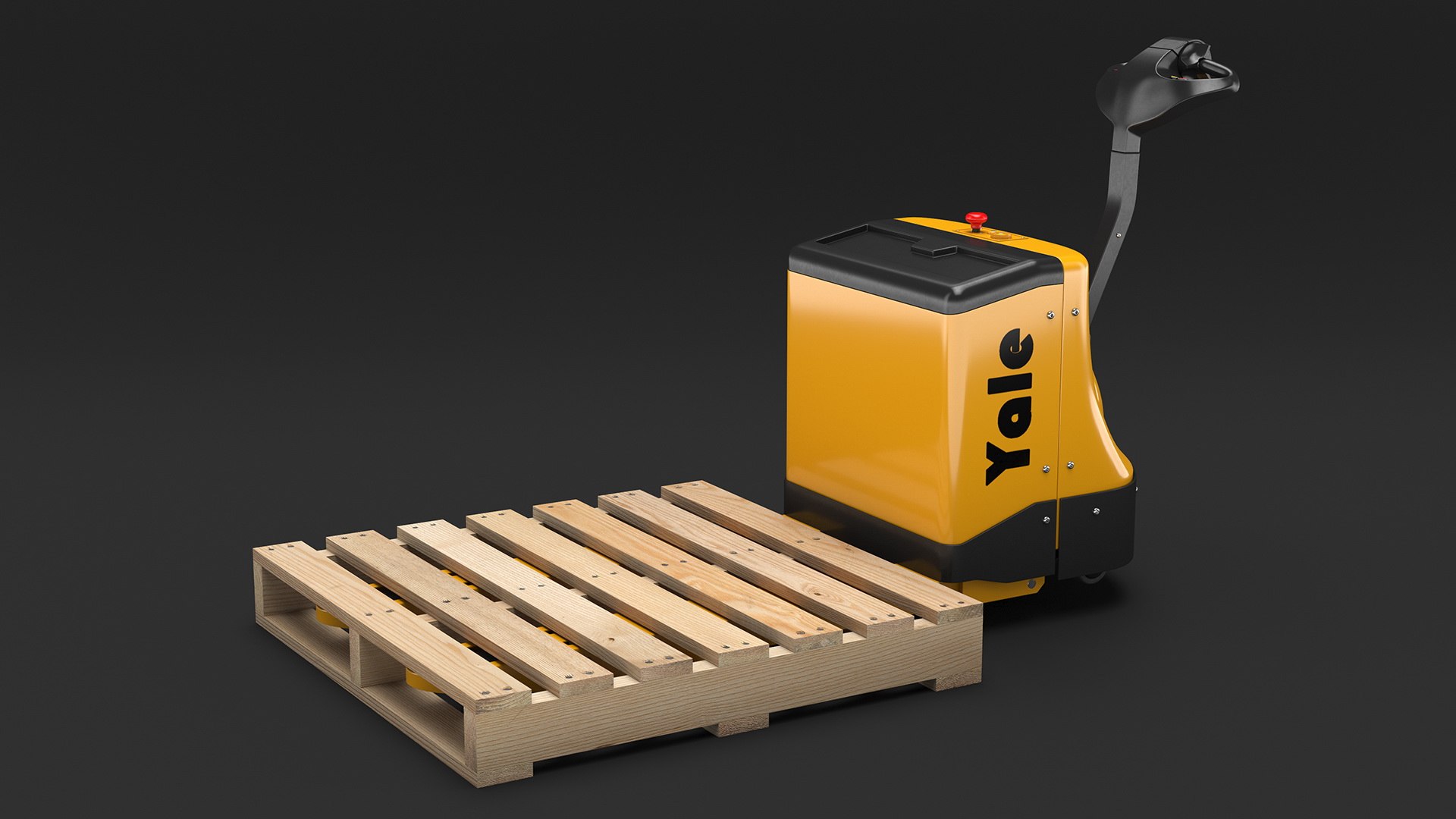 Self Propelled Electric Pallet Jack And Pallet Rigged For Maya 3D Model ...